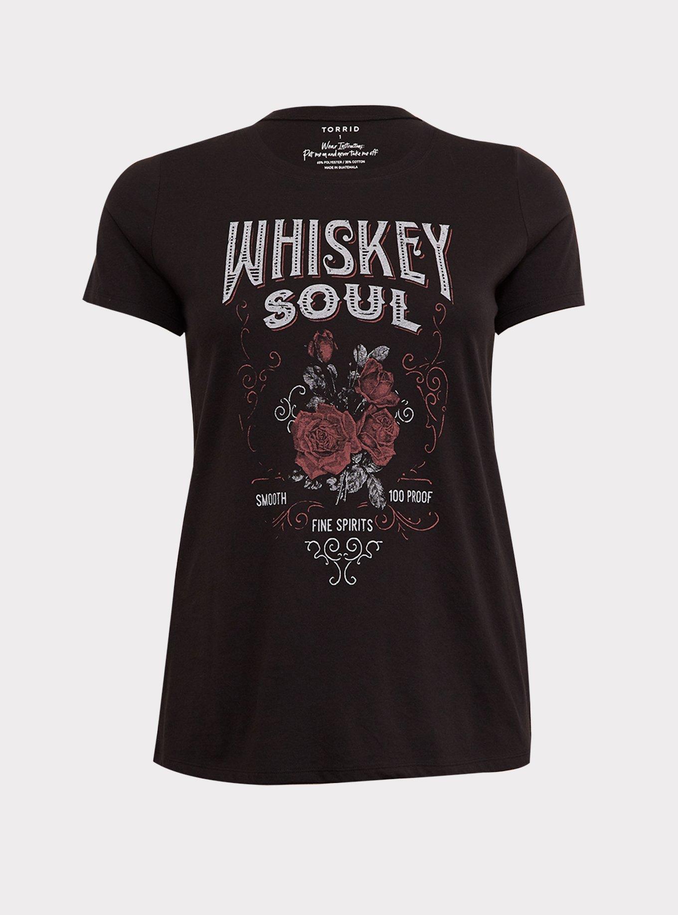 Plus Size - Whiskey Soul Black Slim Fit Crew Tee - Torrid