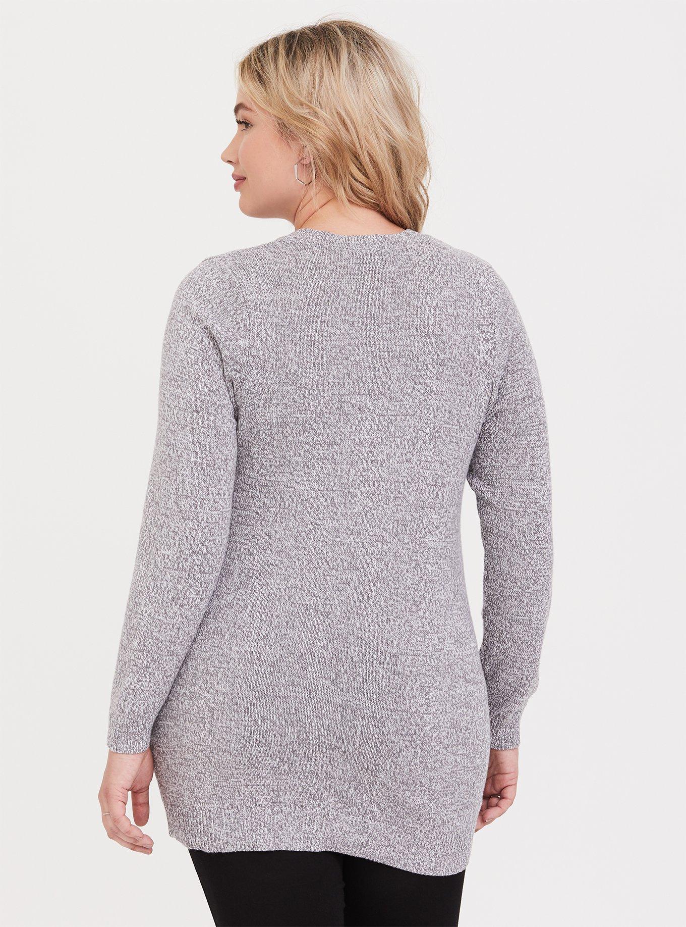 Plus Size - Grey Marled Pocket Cardigan - Torrid
