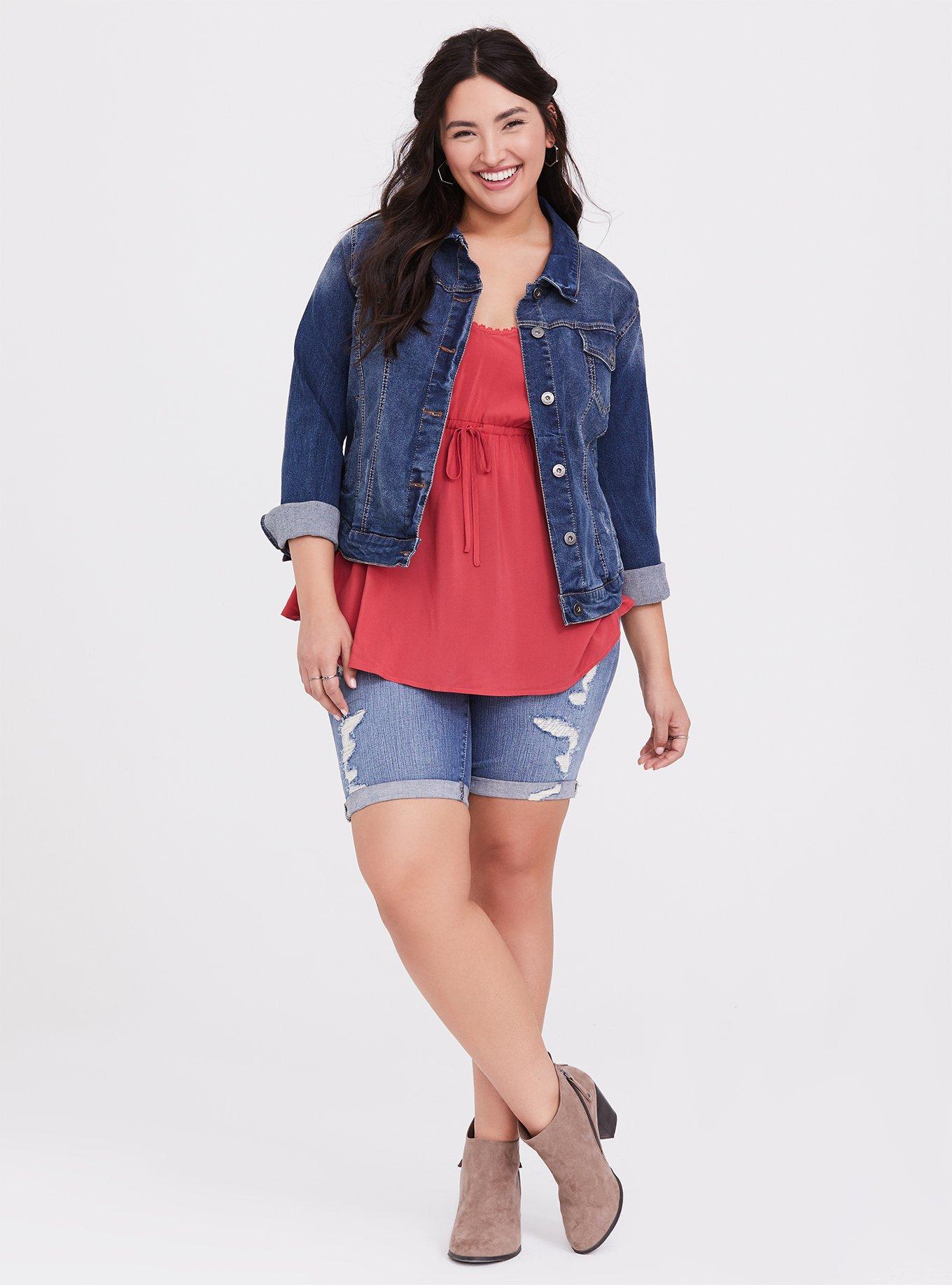 Plus Size - Dusty Red Drawstring Challis Cami - Torrid