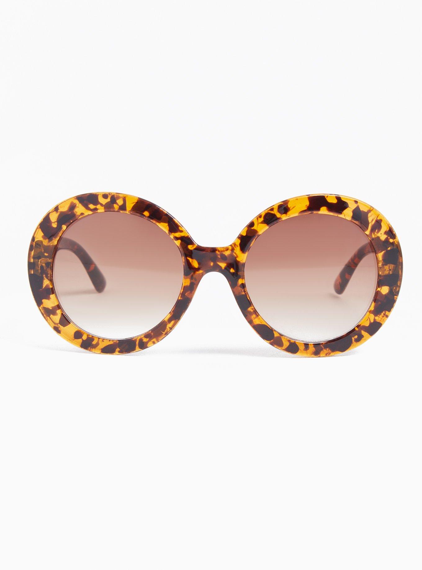Plus Size - Tortoiseshell Oversized Oval Sunglasses - Torrid
