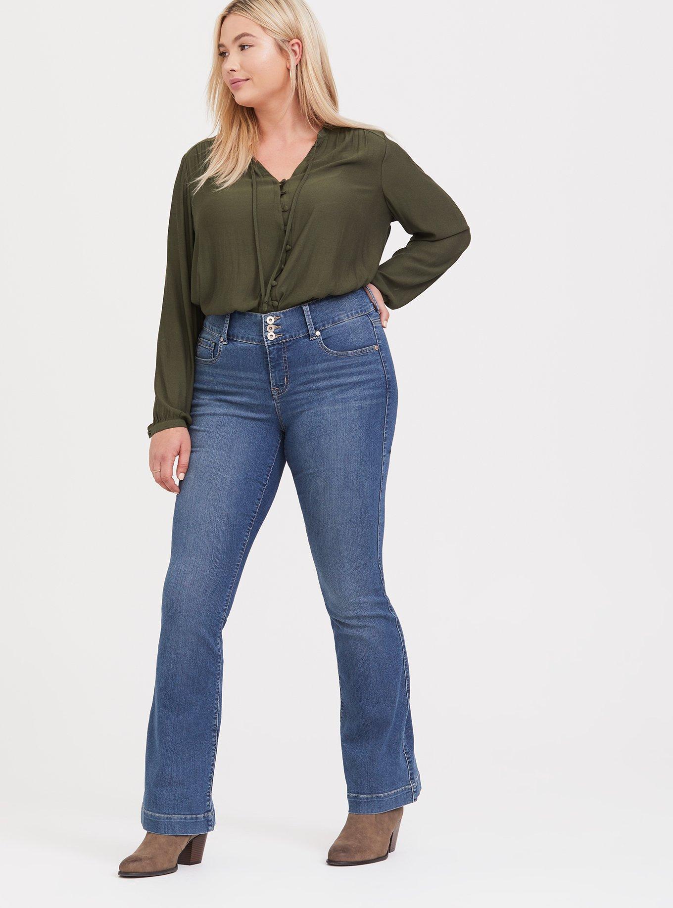 Plus Size - Flare Jegging - Super Stretch Medium Wash - Torrid