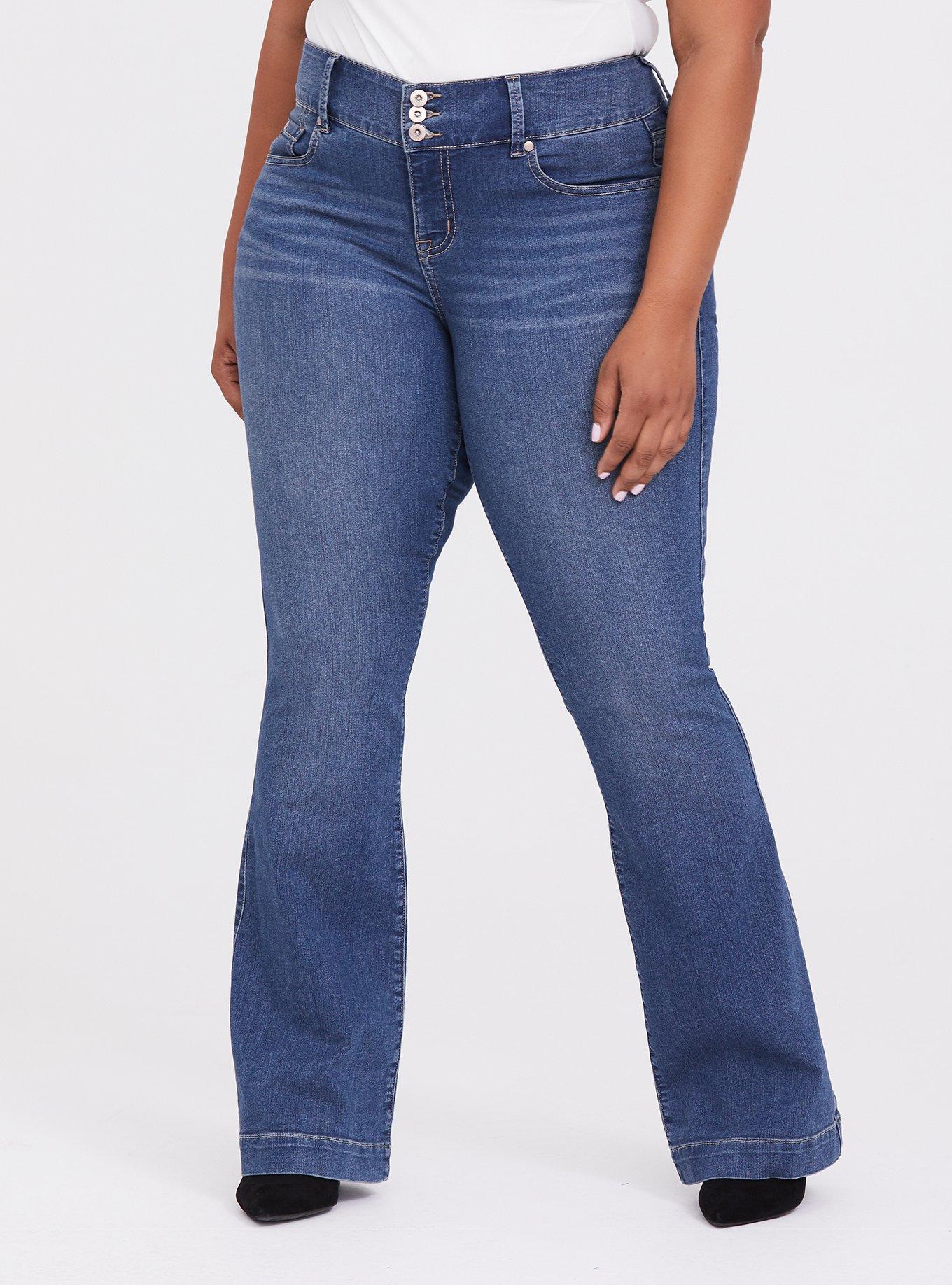 Plus Size - Flare Jegging - Super Stretch Medium Wash - Torrid