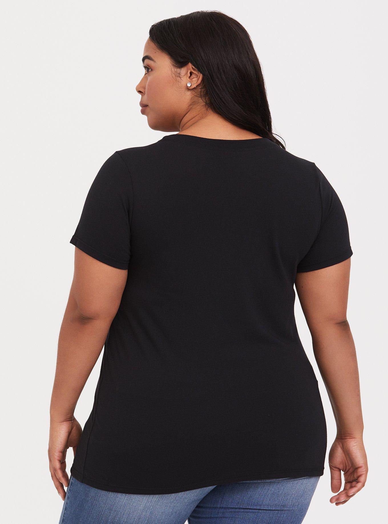 Plus Size - Rolling Stones Black Crew Tee - Torrid