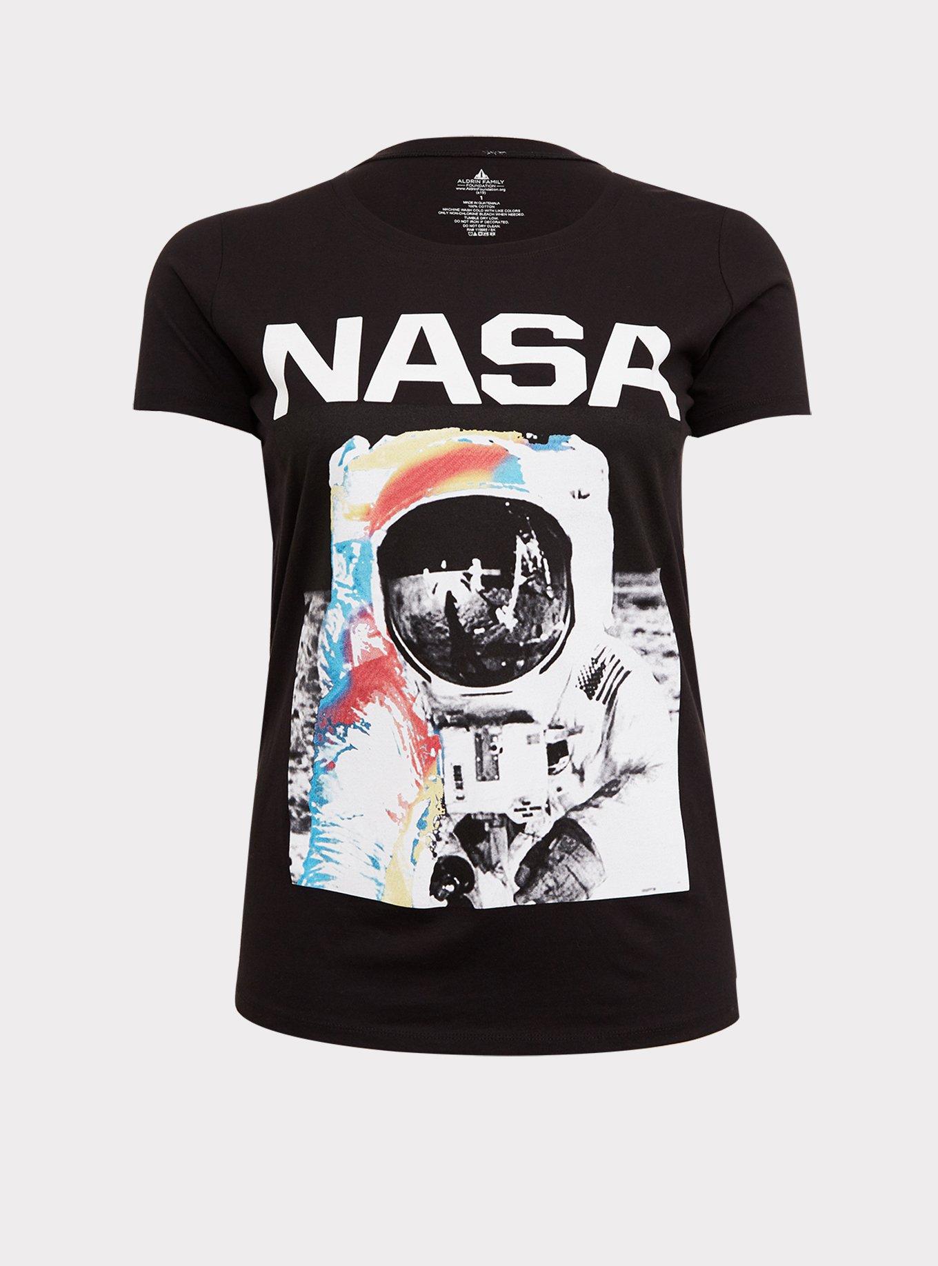 Plus Size - NASA Spaceman Black Crew Tee - Torrid