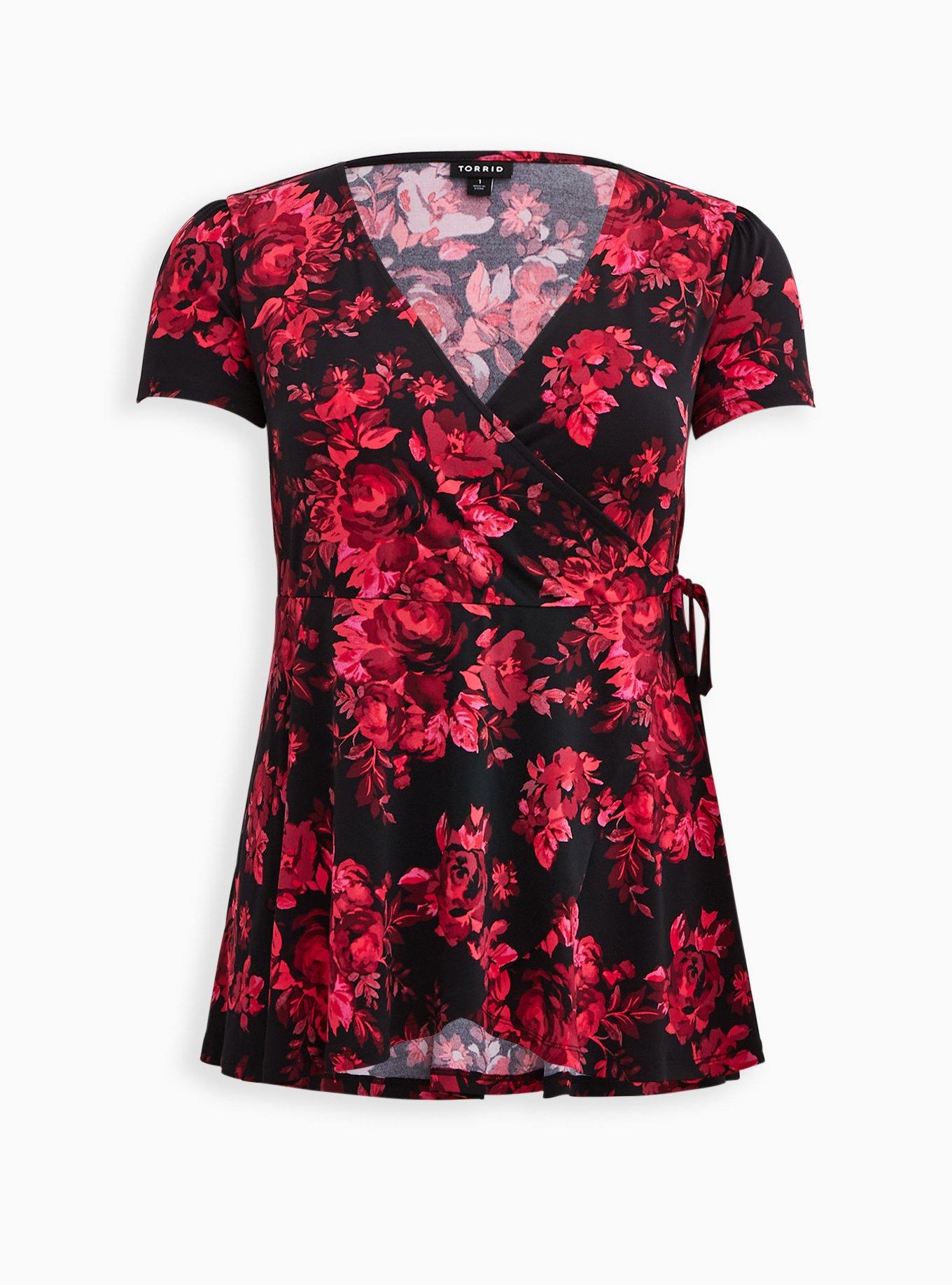 Plus Size - Studio Knit Surplice Wrap Top - Torrid