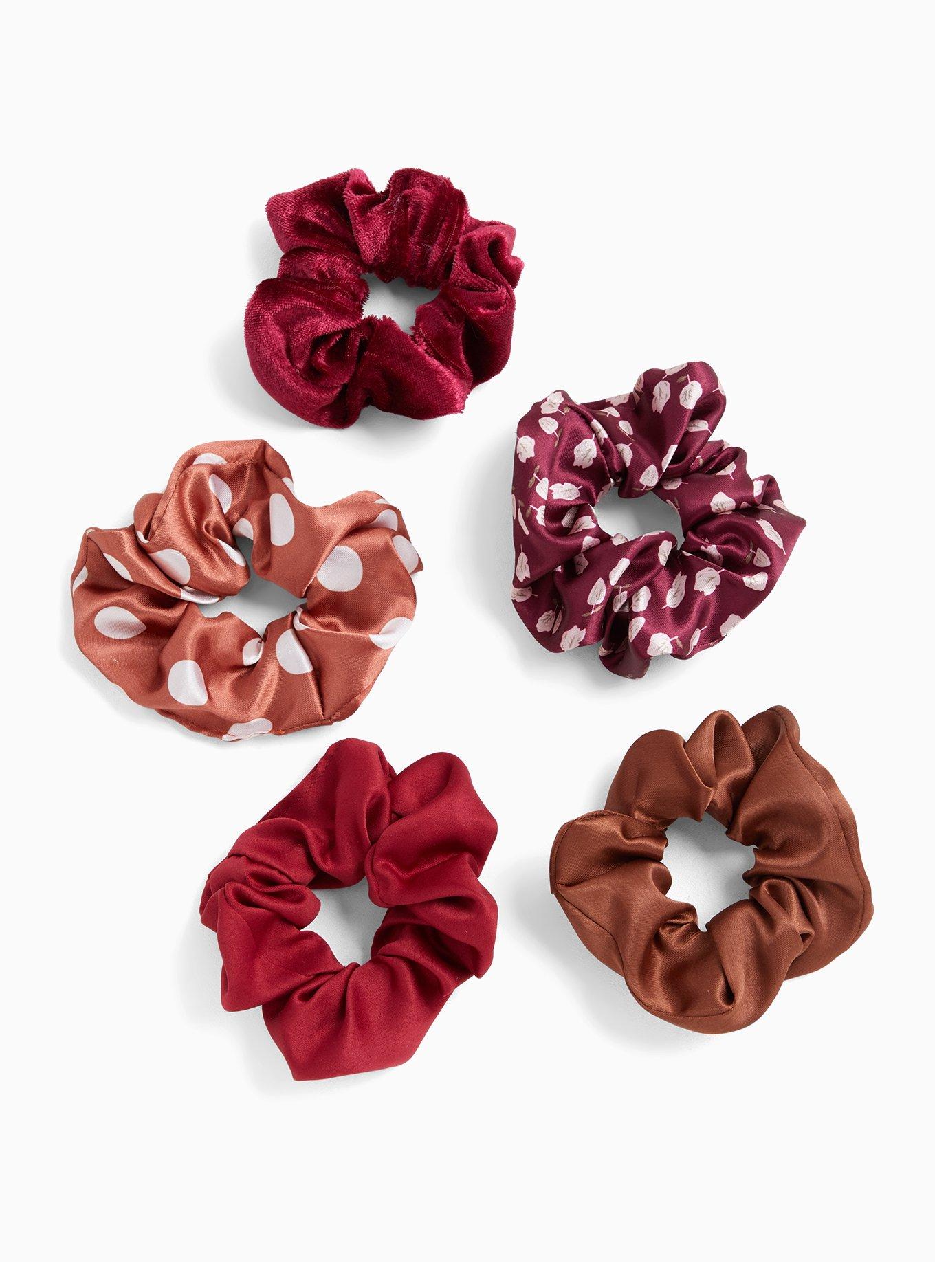 Plus Size - Velvet & Polka Dot Hair Tie Pack - Pack of 5 - Torrid