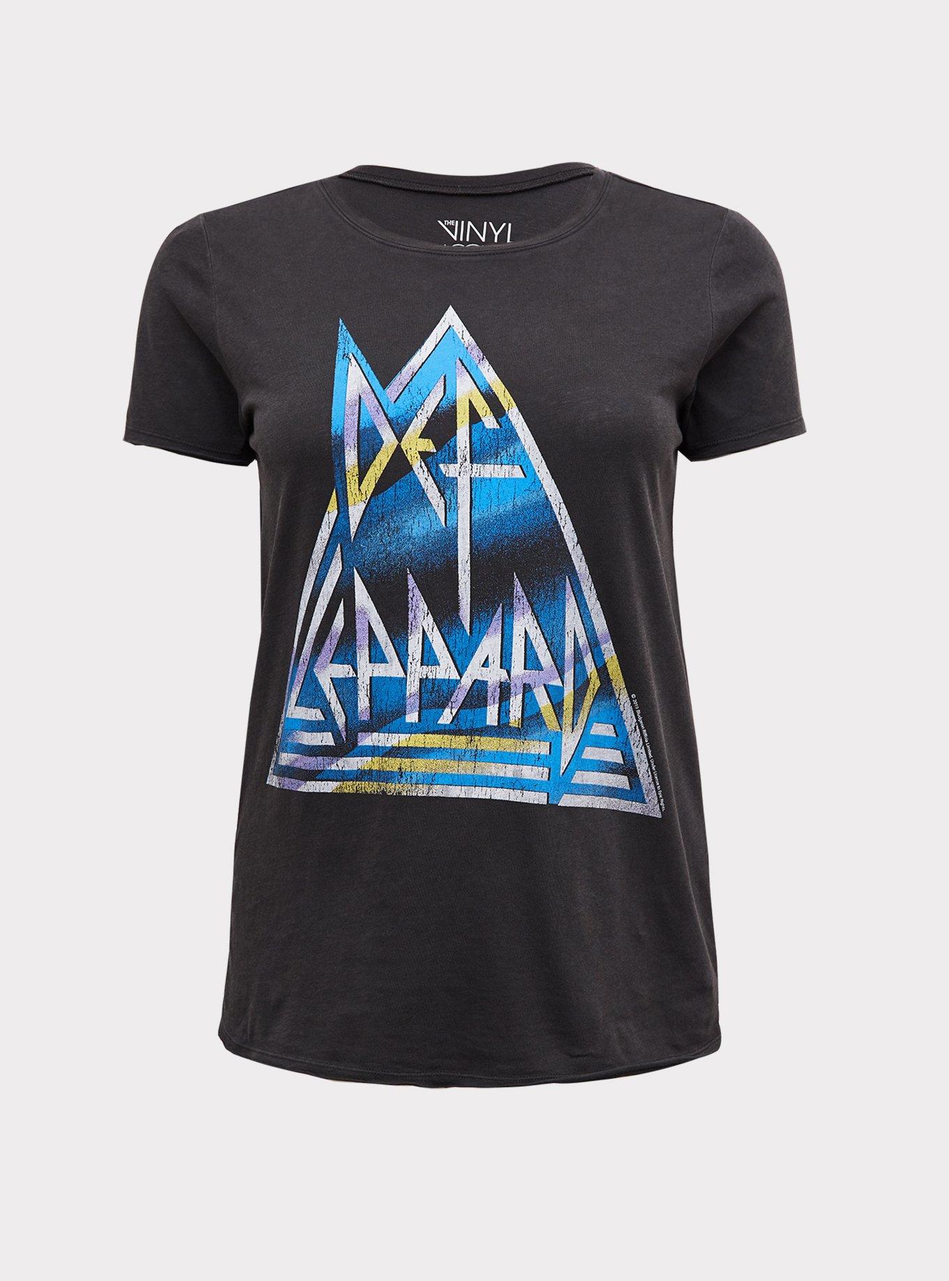 Plus Size - Def Leppard Triangle Black Crew Tee - Torrid