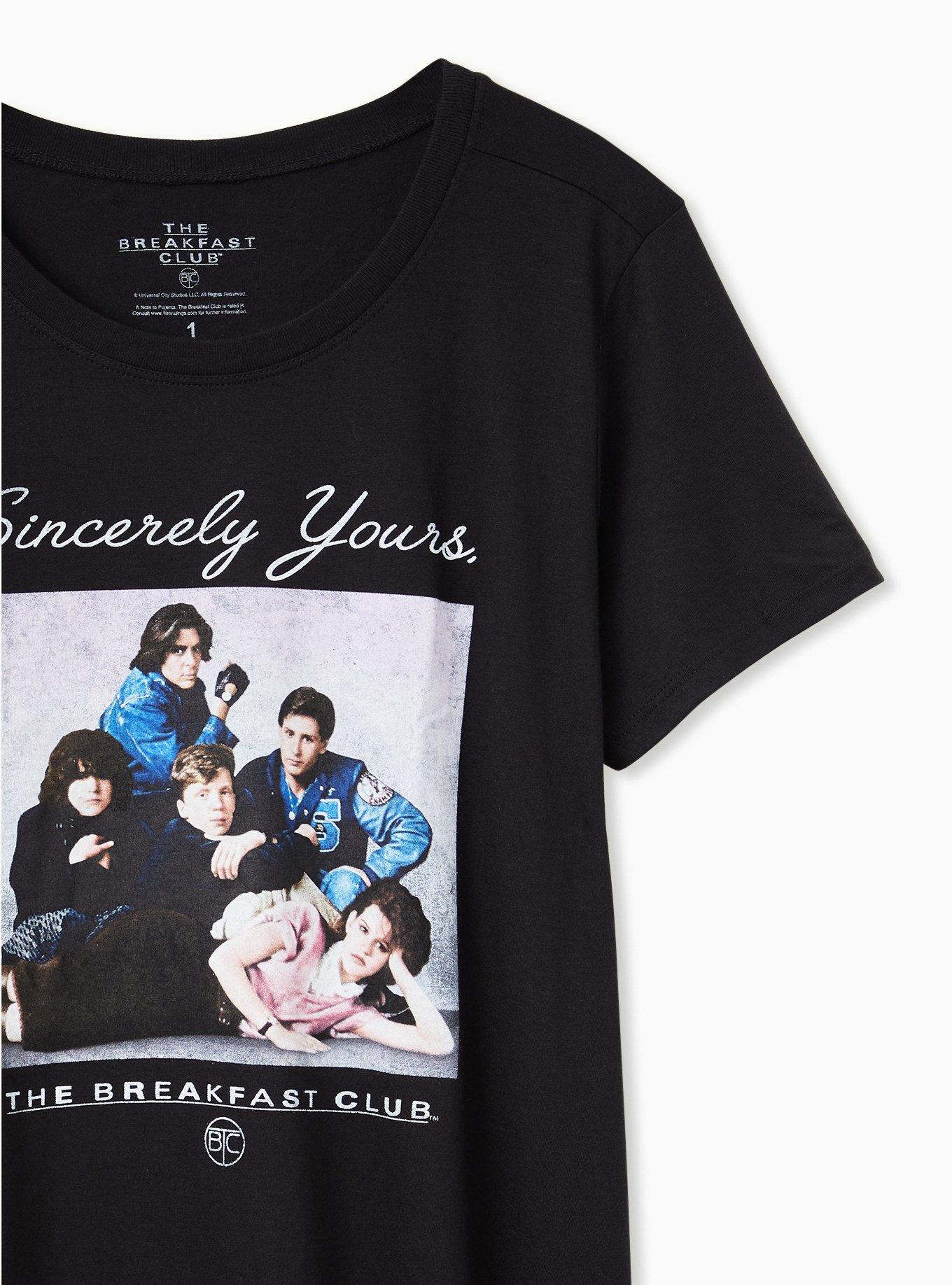 Plus Size - The Breakfast Club Black Slim Fit Crew Tee - Torrid