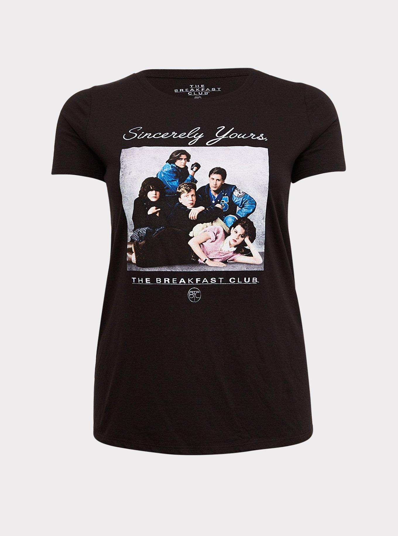 Plus Size - The Breakfast Club Black Slim Fit Crew Tee - Torrid