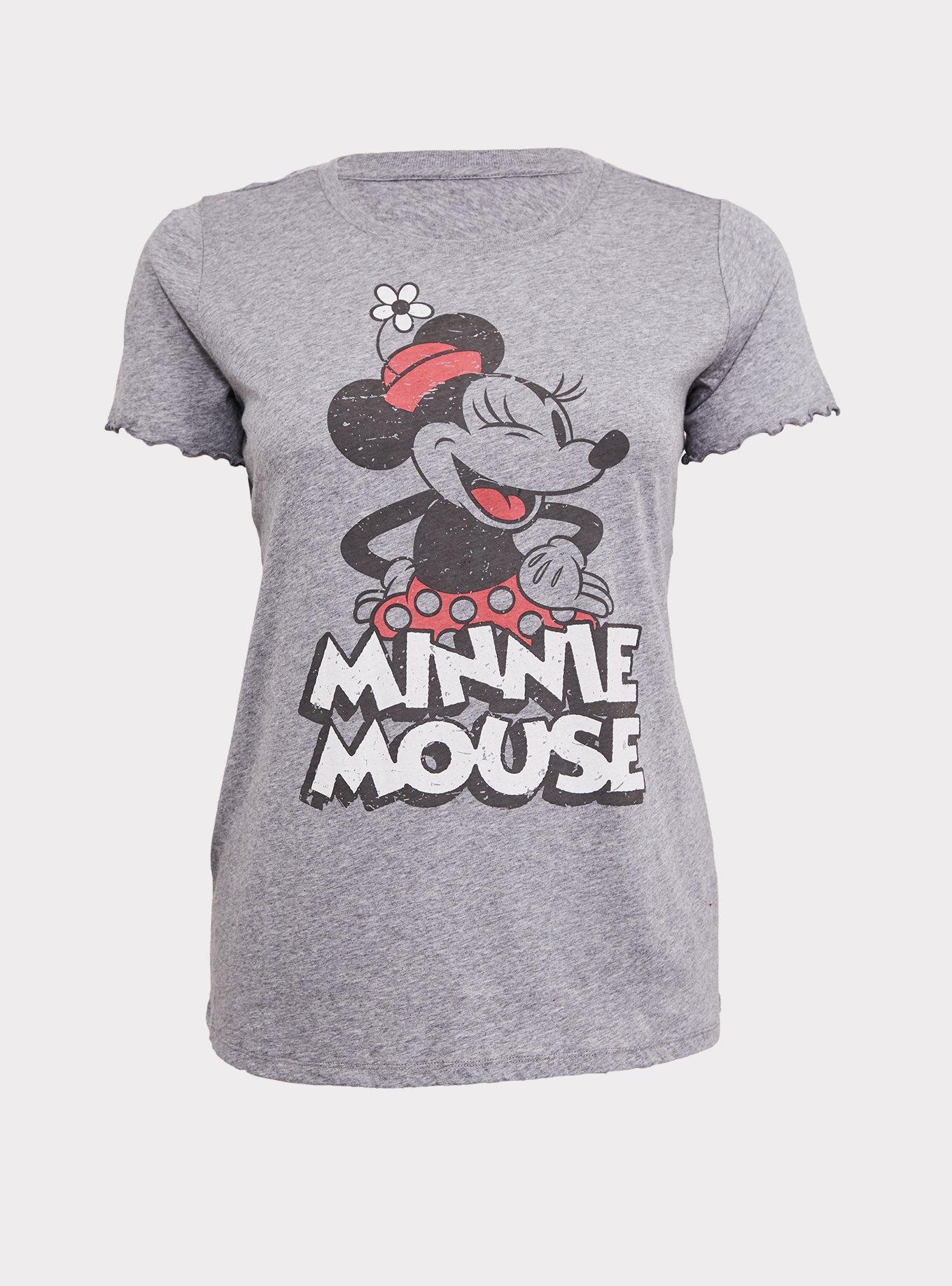 Plus Size - Disney Minnie Mouse Heathered Grey Crew Top - Torrid