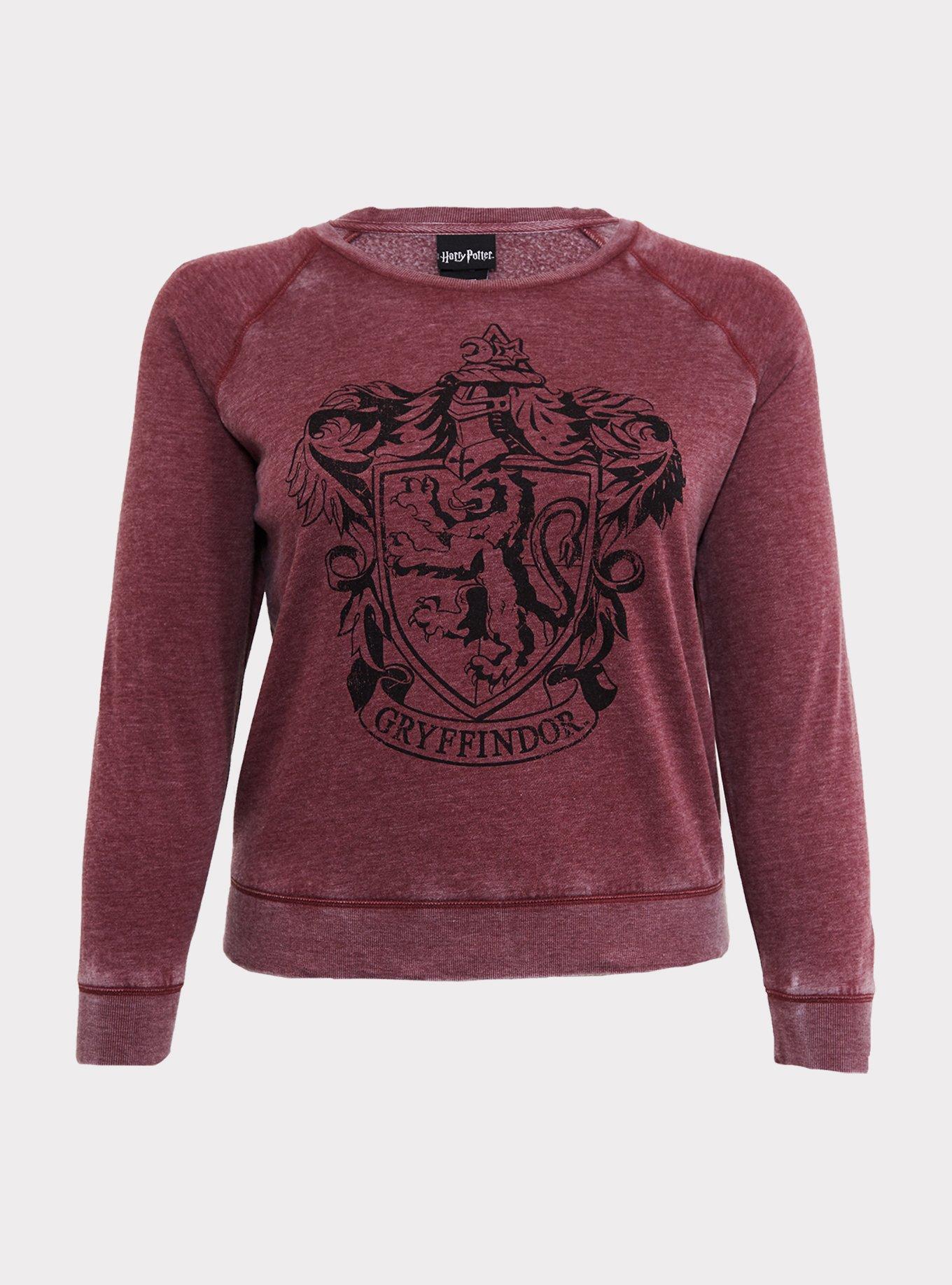 Plus Size - Harry Potter Gryffindor Crest Burgundy Red Sweatshirt - Torrid