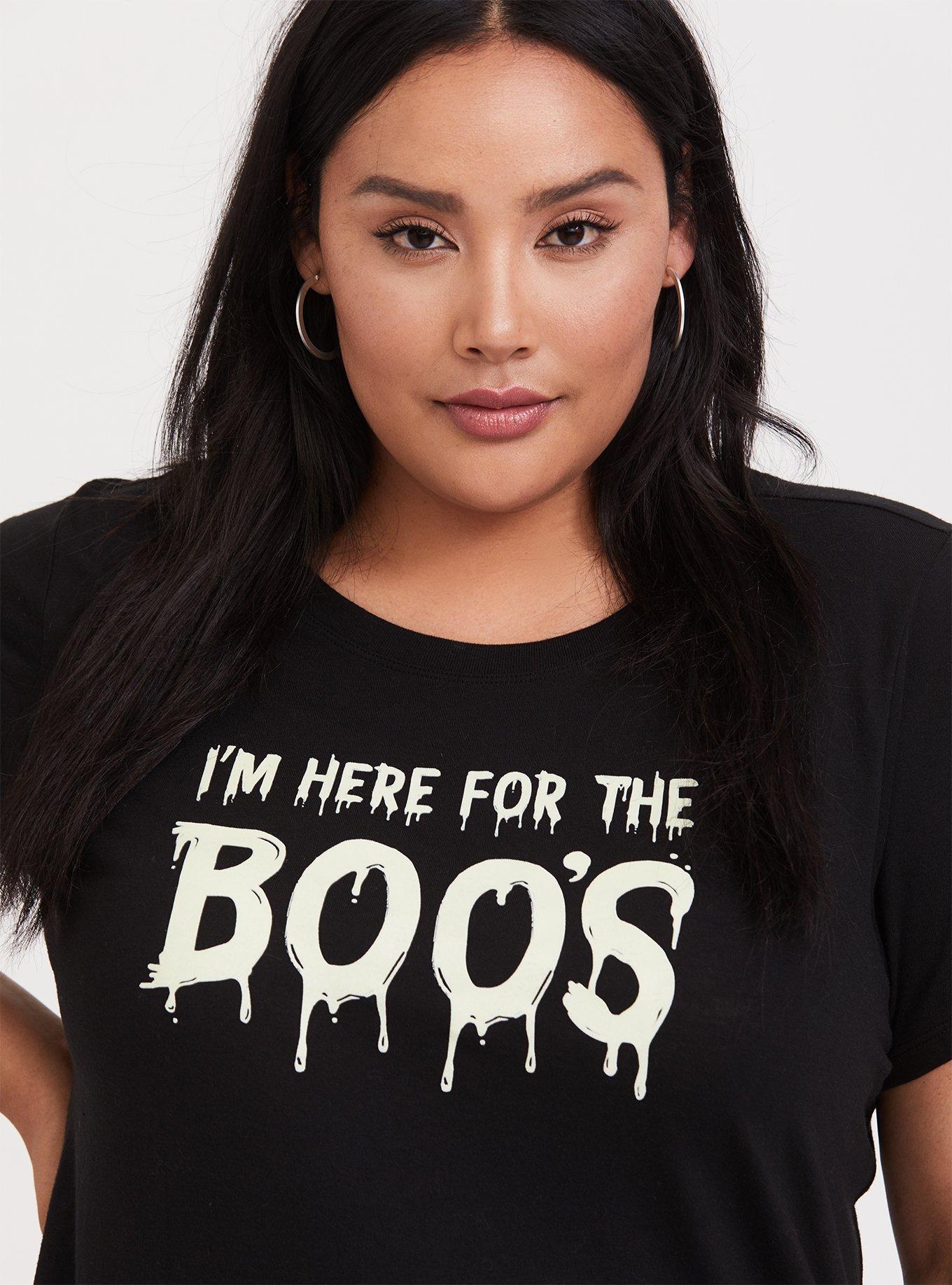 Plus Size - Here For The Boos Black Glow In the Dark Crew Tee - Torrid