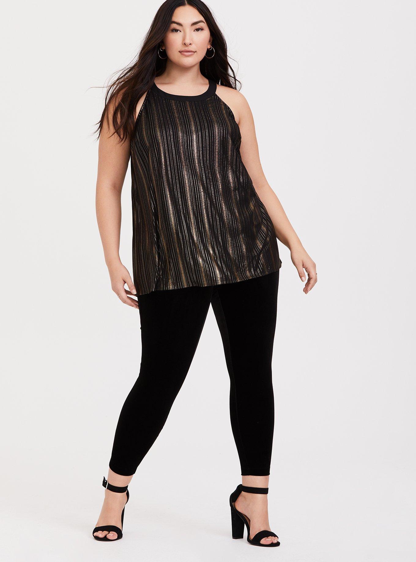 Plus Size - Black & Gold Stripe Goddess Tunic - Torrid