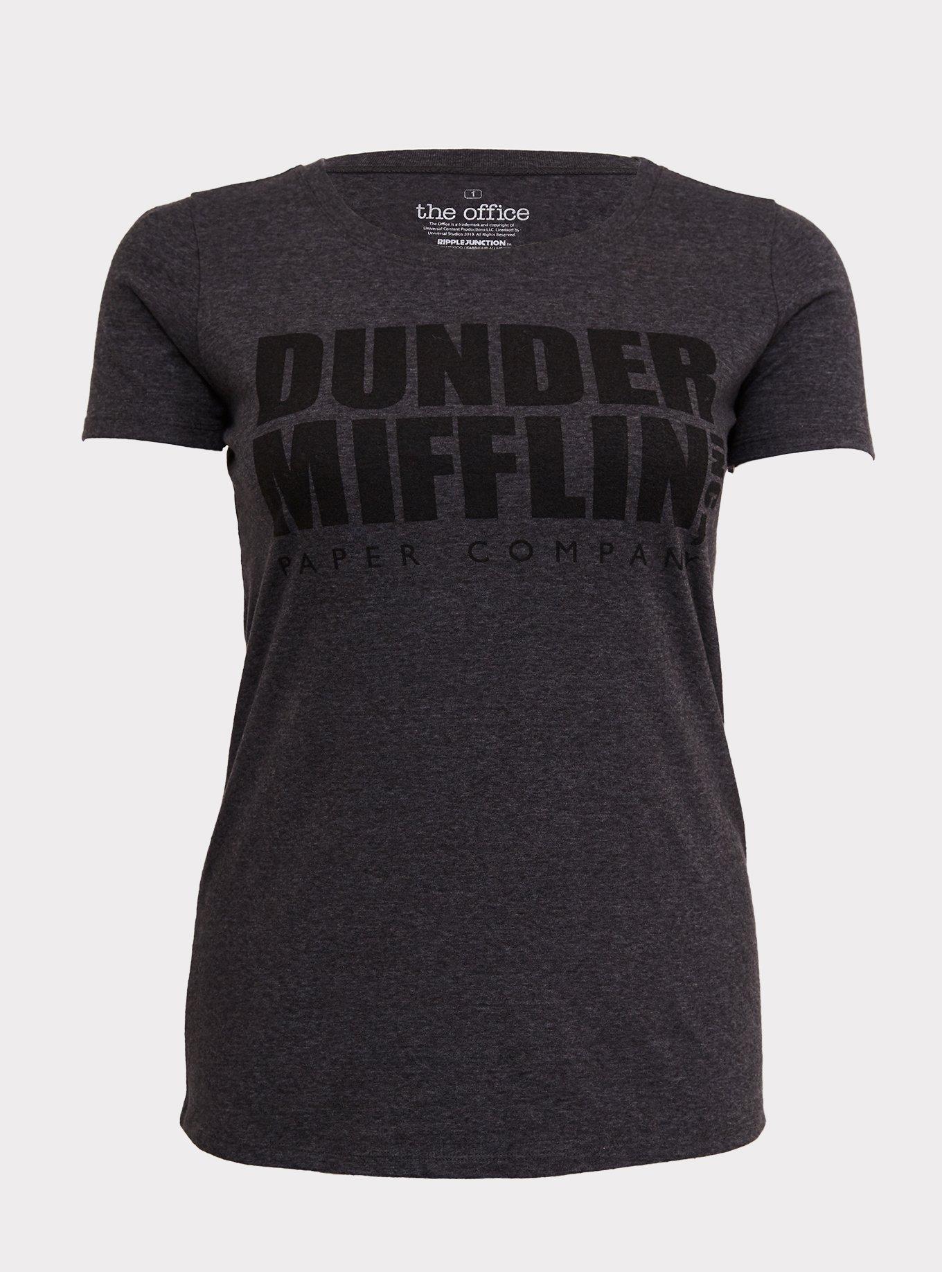 Plus Size - The Office Dunder Mifflin Charcoal Grey Slim Fit Tee - Torrid