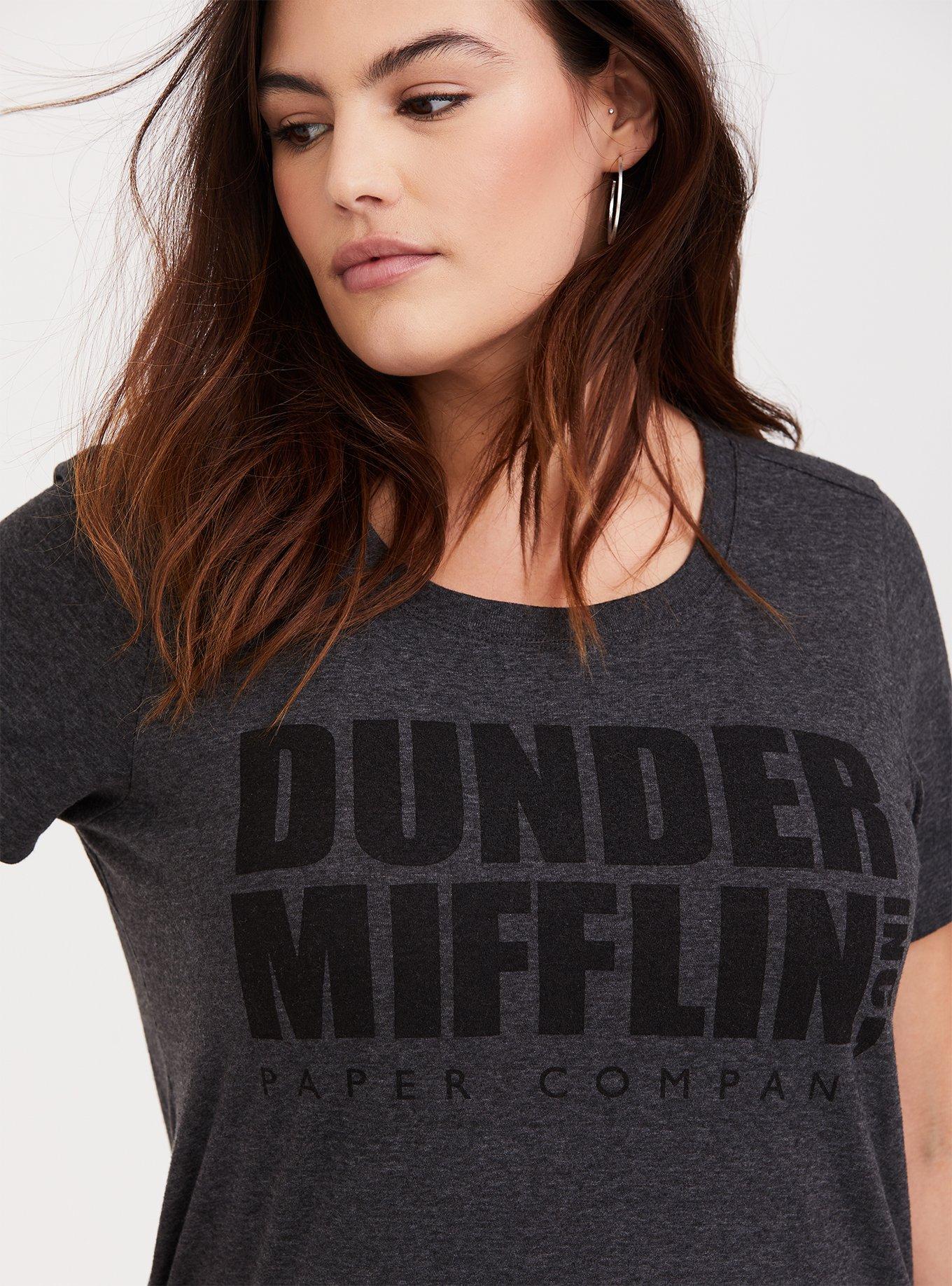 Plus Size - The Office Dunder Mifflin Charcoal Grey Slim Fit Tee - Torrid