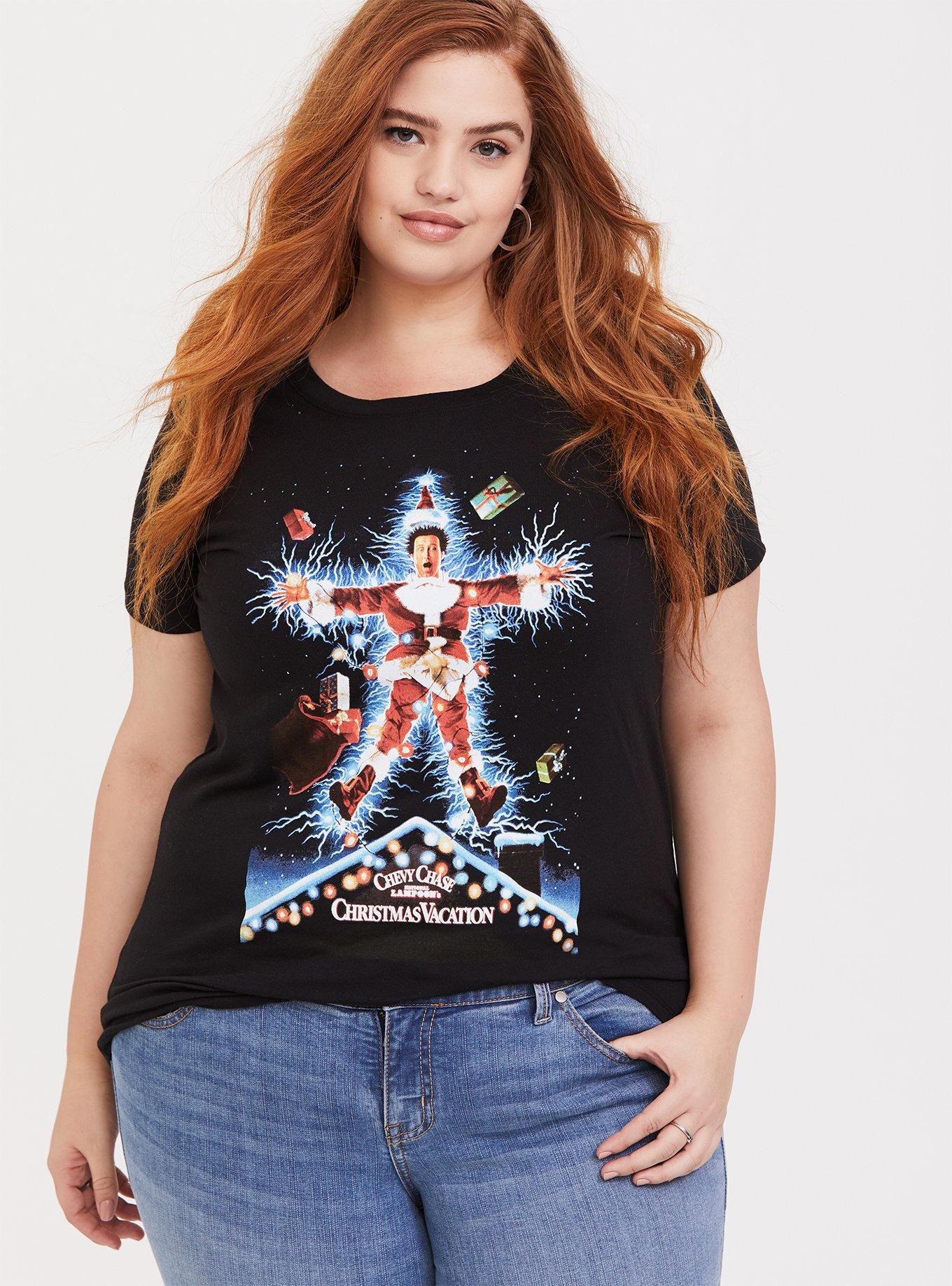 Plus Size - National Lampoon's Christmas Vacation Black Crew Tee - Torrid