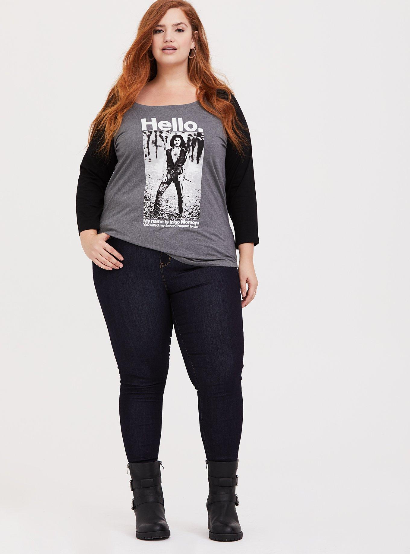 Plus Size - The Princess Bride Inigo Montoya Dark Grey Raglan Tee - Torrid