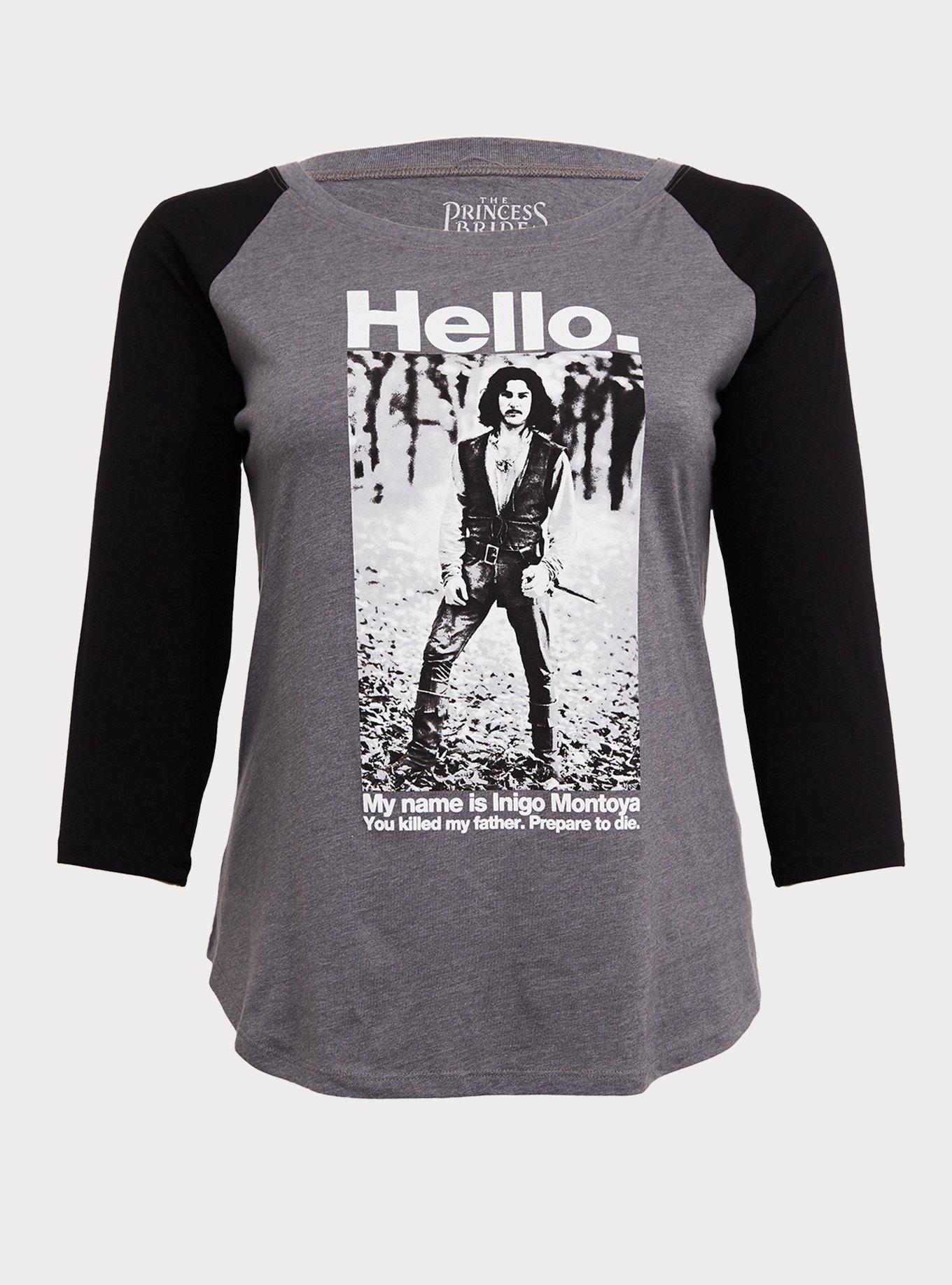 Plus Size - The Princess Bride Inigo Montoya Dark Grey Raglan Tee - Torrid