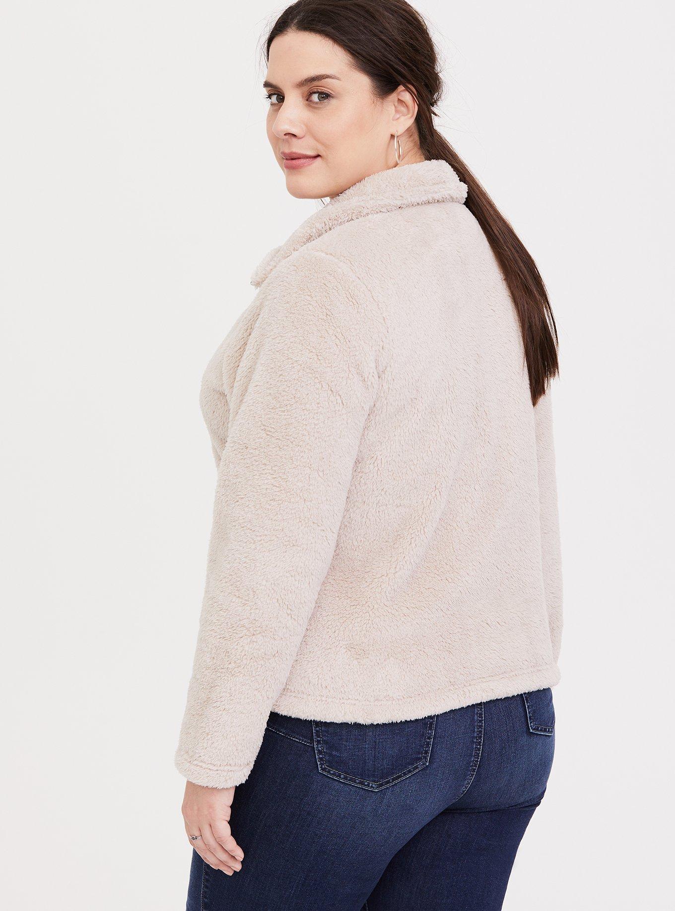 Plus Size - Sherpa Zip Up Jacket - Torrid