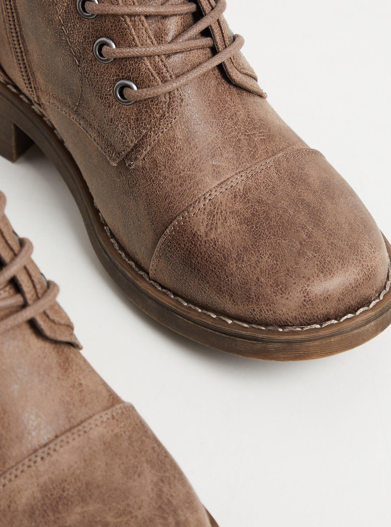 Plus Size - Brushed Combat Bootie (WW) - Torrid