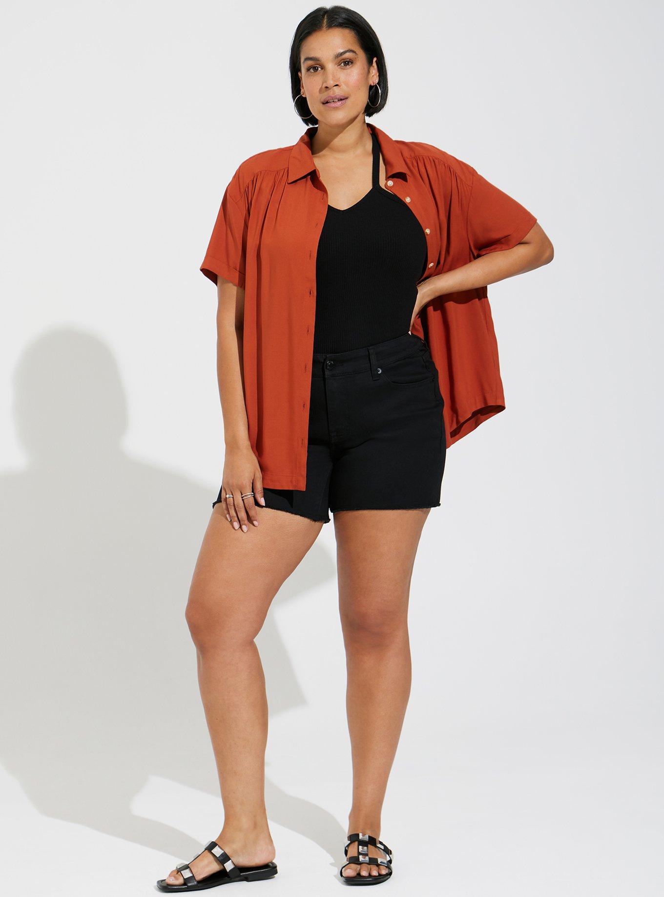 Plus Size - 5 Inch Vintage Stretch Mid-Rise Short - Torrid