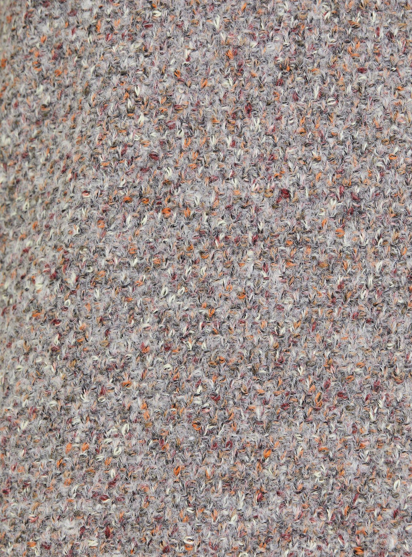 Plus Size - Grey & Colorful Marled Woolen Fuzzy Knit Cardigan - Torrid