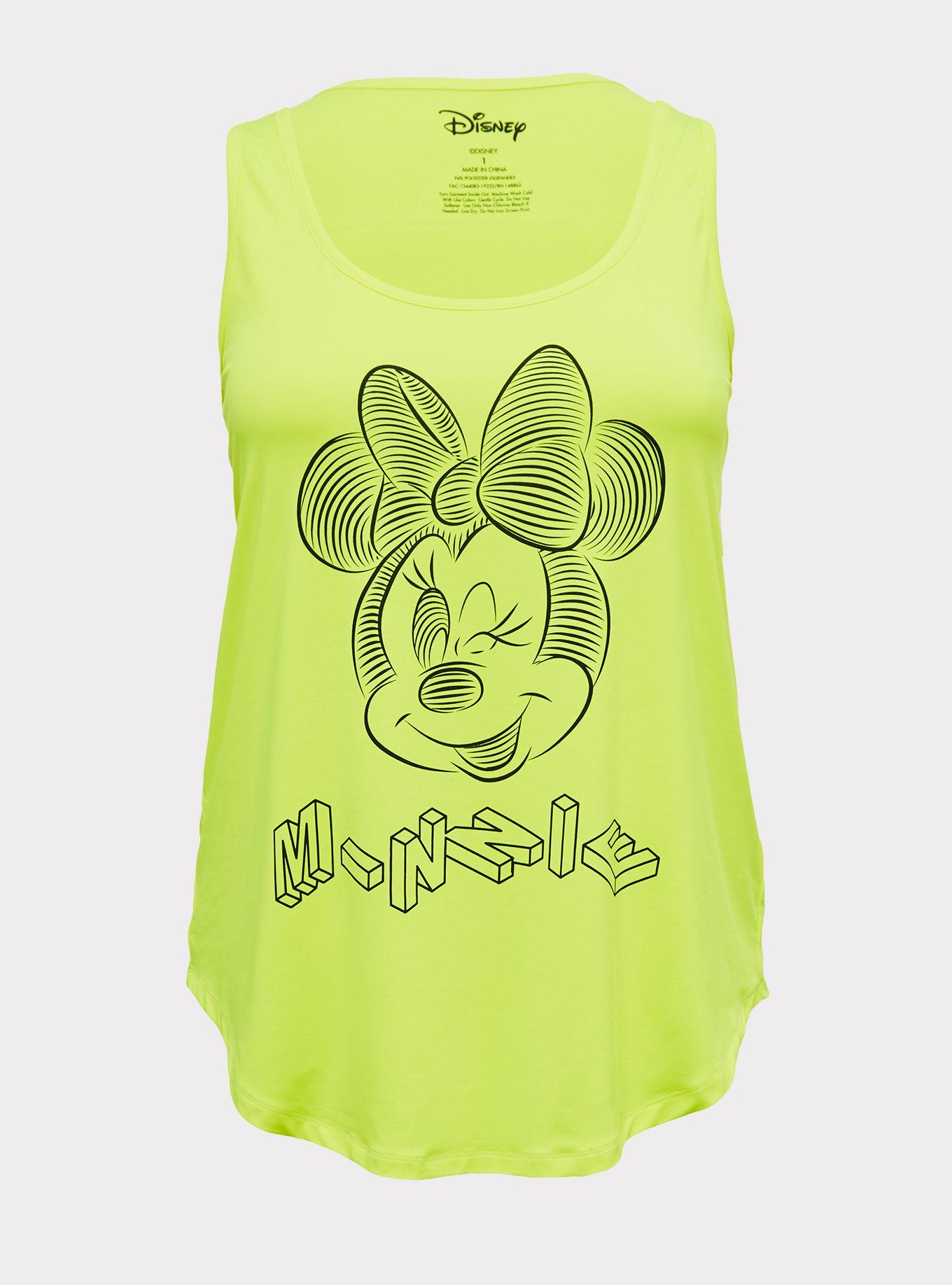 Plus Size - Disney Minnie Mouse Neon Yellow Active Tank - Torrid