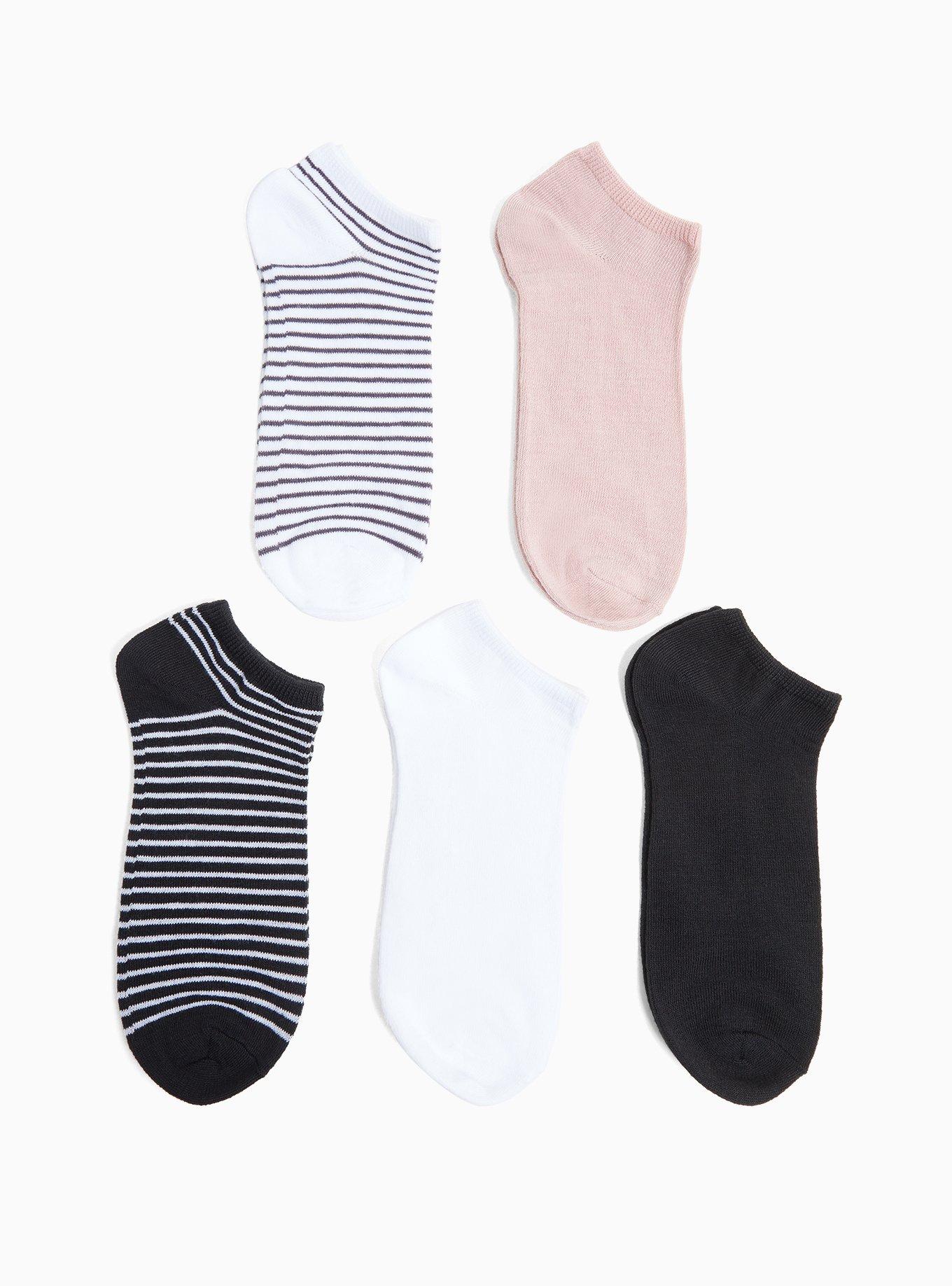 Plus Size - Stripe & Solid Socks Pack - Pack of 5 - Torrid
