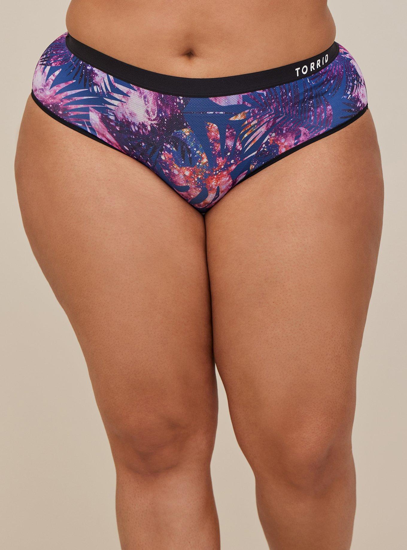 Plus Size Active Microfiber Mid Rise Hipster Logo Panty Torrid