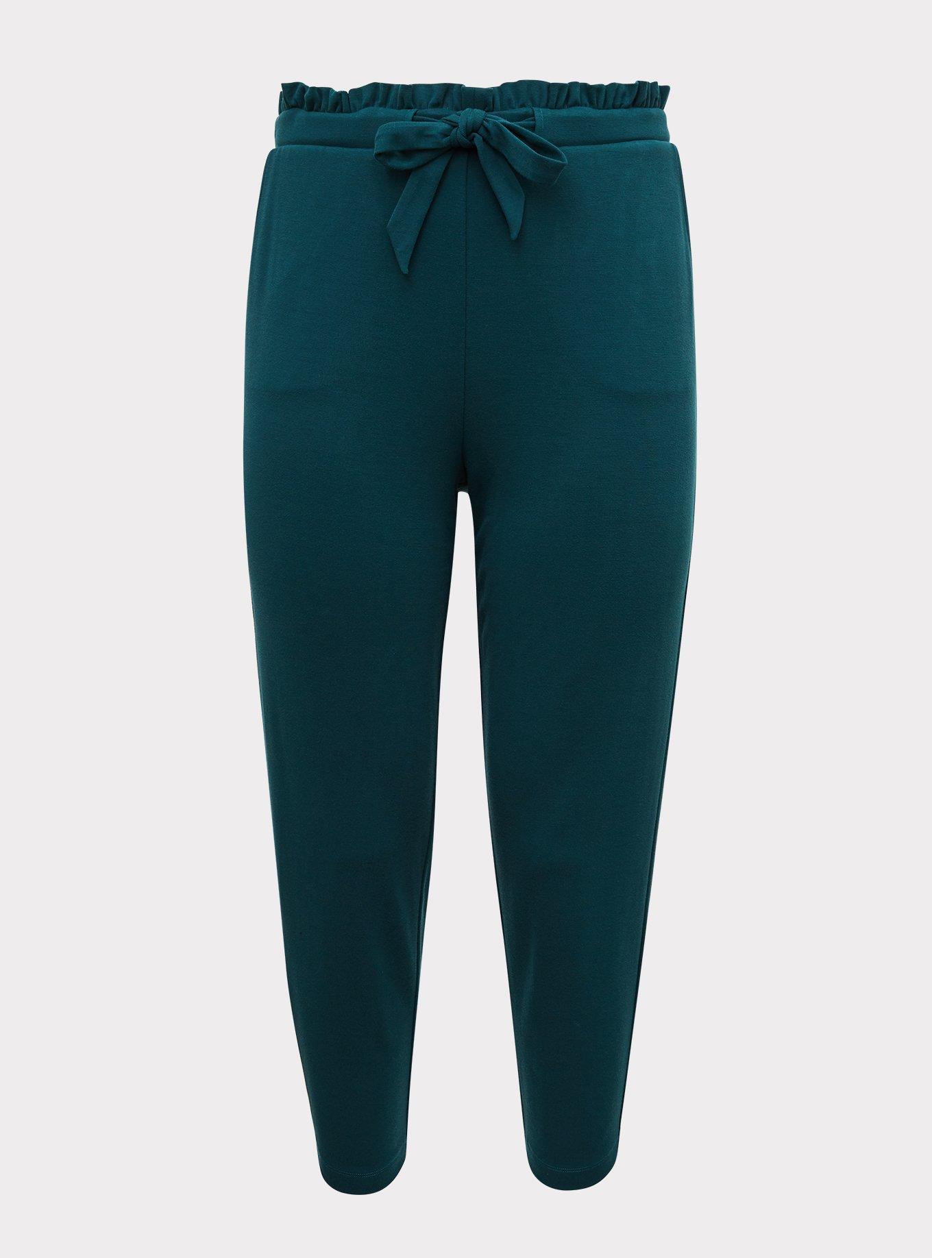 Plus Size - Slim Taper Studio Luxe Ponte High-Rise Tie-Front Pant - Torrid