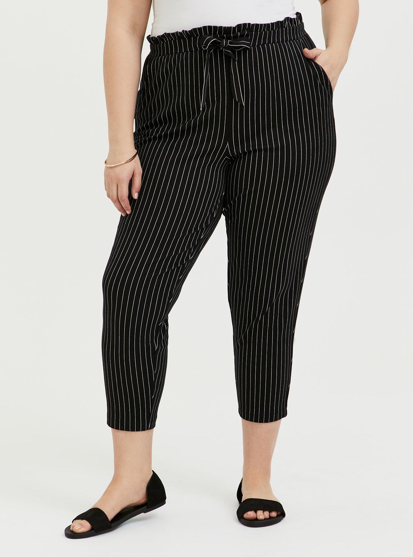 Plus Size - Slim Taper Studio Luxe Ponte High-Rise Tie-Front Pant - Torrid