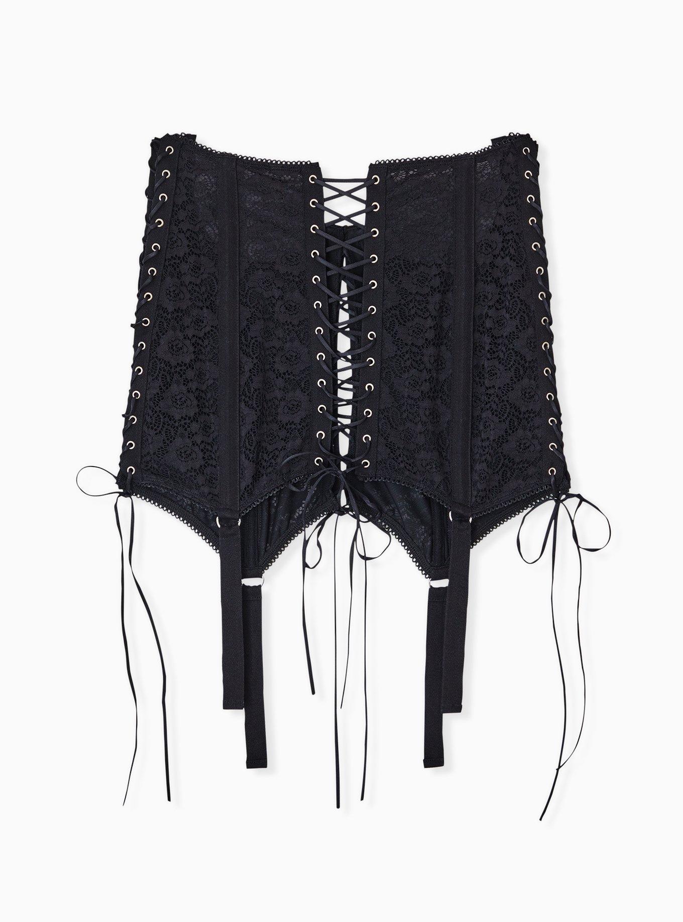 Plus Size - Black Lace Underwire Bustier - Torrid