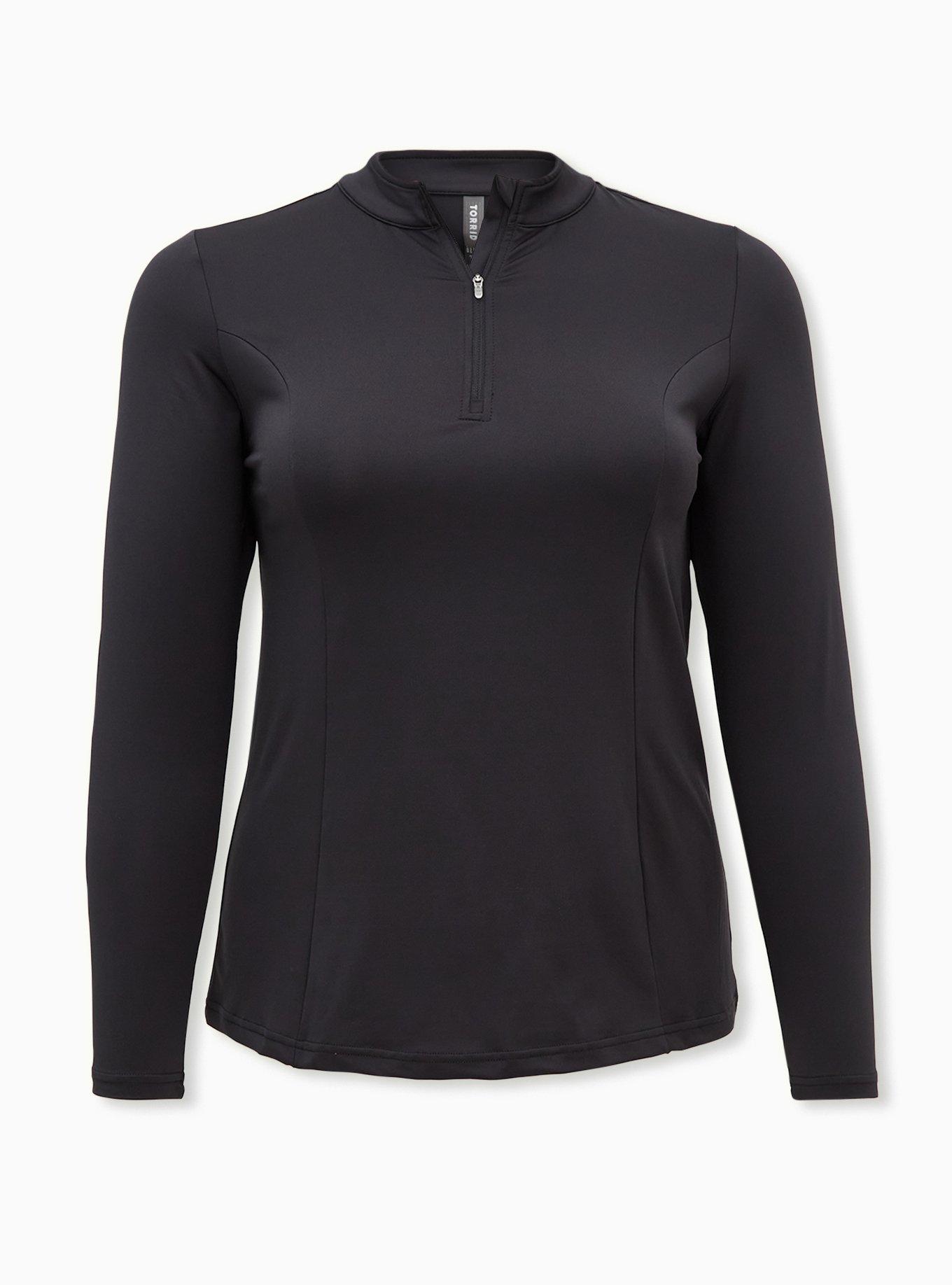 Plus Size - Wireless Unlined Partial Zip Rashguard - Torrid