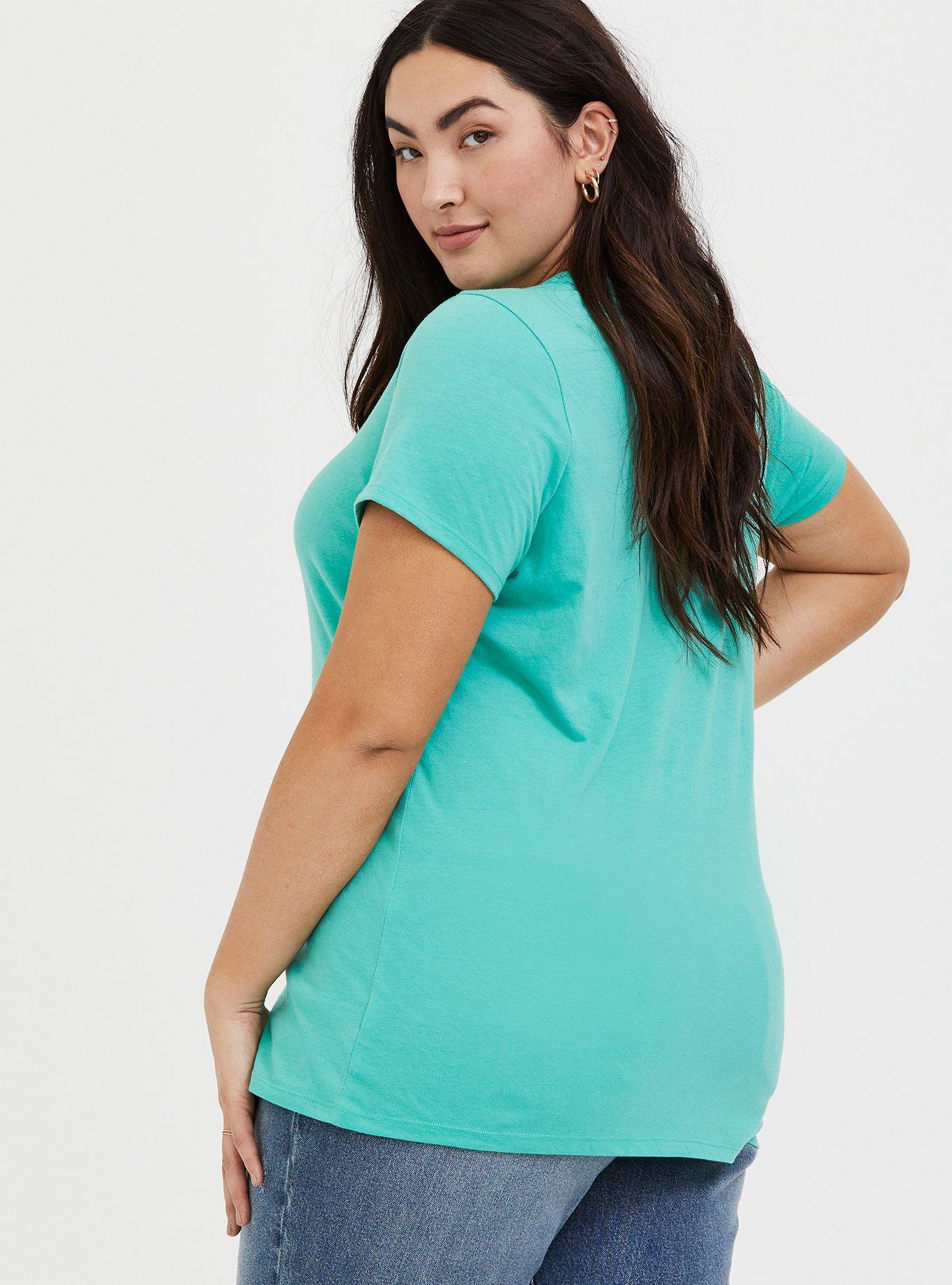 Plus Size - Irish You Were Beer Turquoise Slim Fit Crew Tee - Torrid