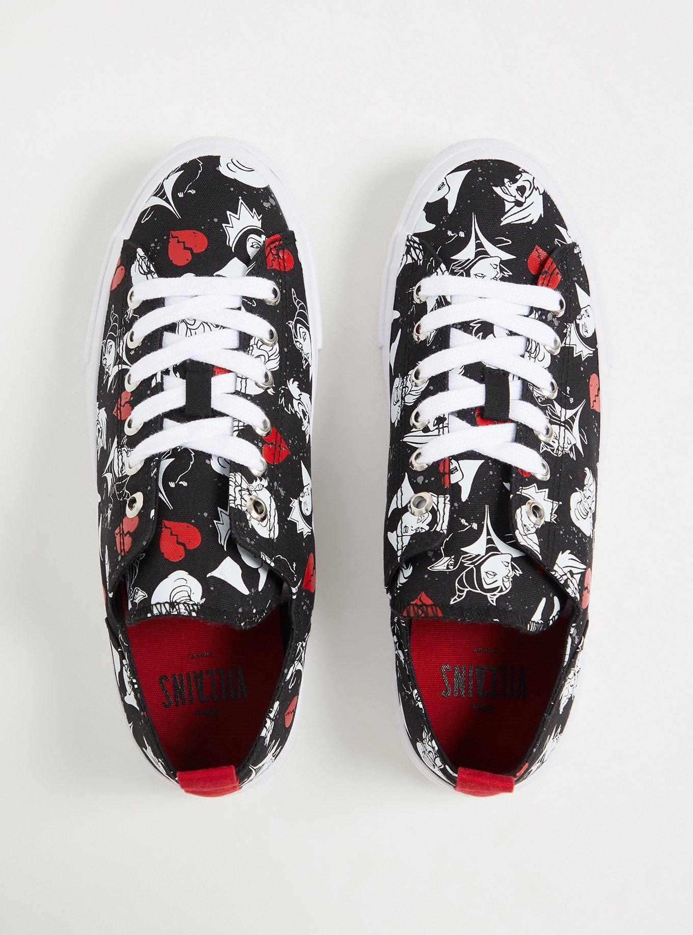 Plus Size - Disney Villains Black Canvas Sneaker (WW) - Torrid