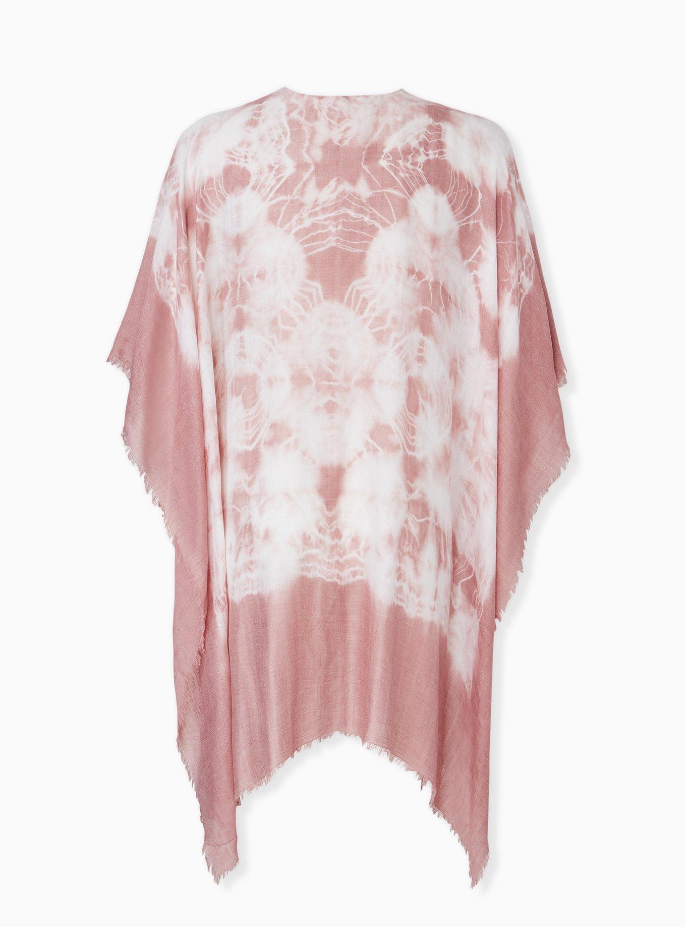 Plus Size - Dusty Pink Tie Dye Ruana - Torrid