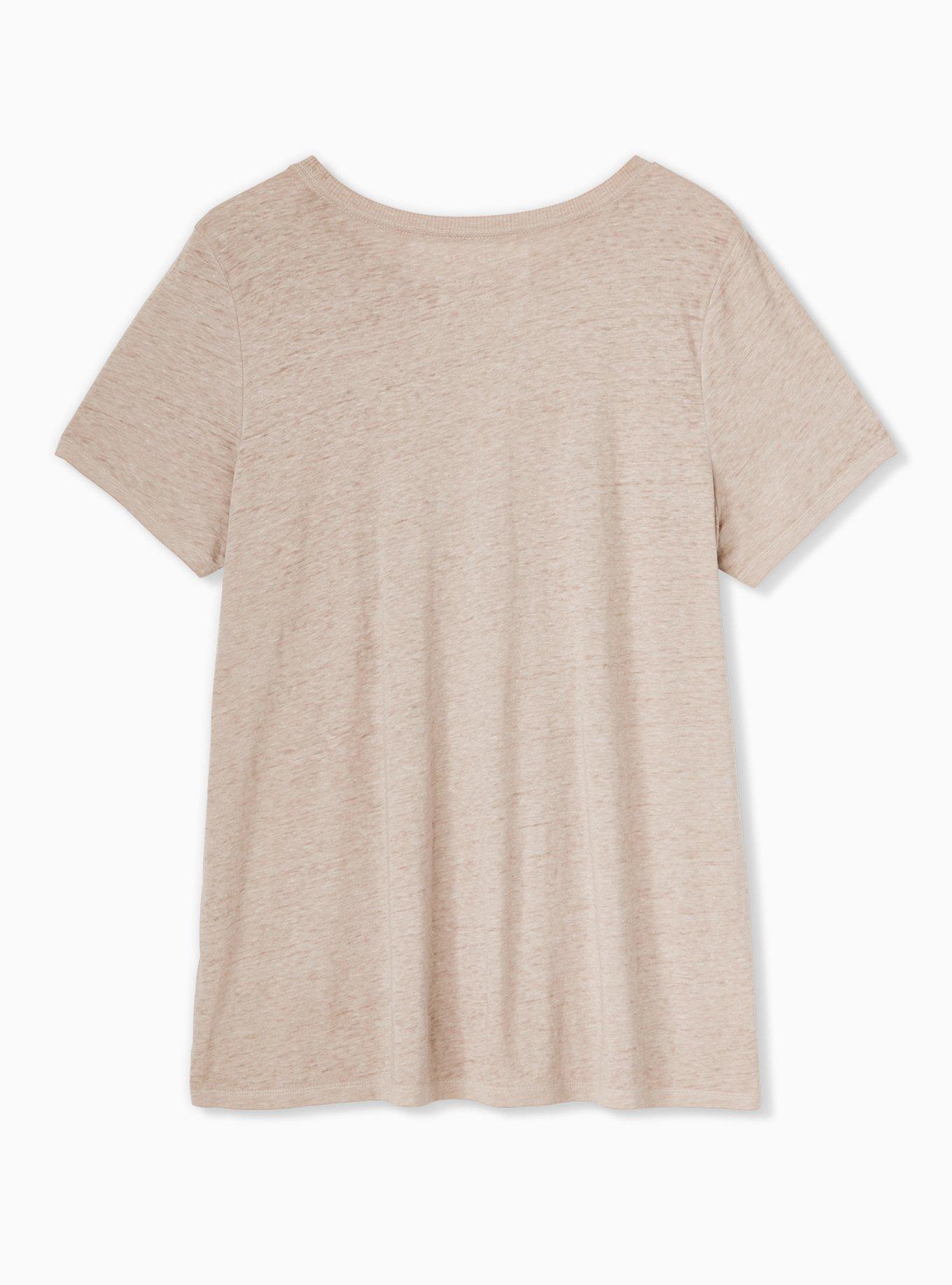 Plus Size - Cacti Of The Desert Taupe Burnout Crew Tee - Torrid