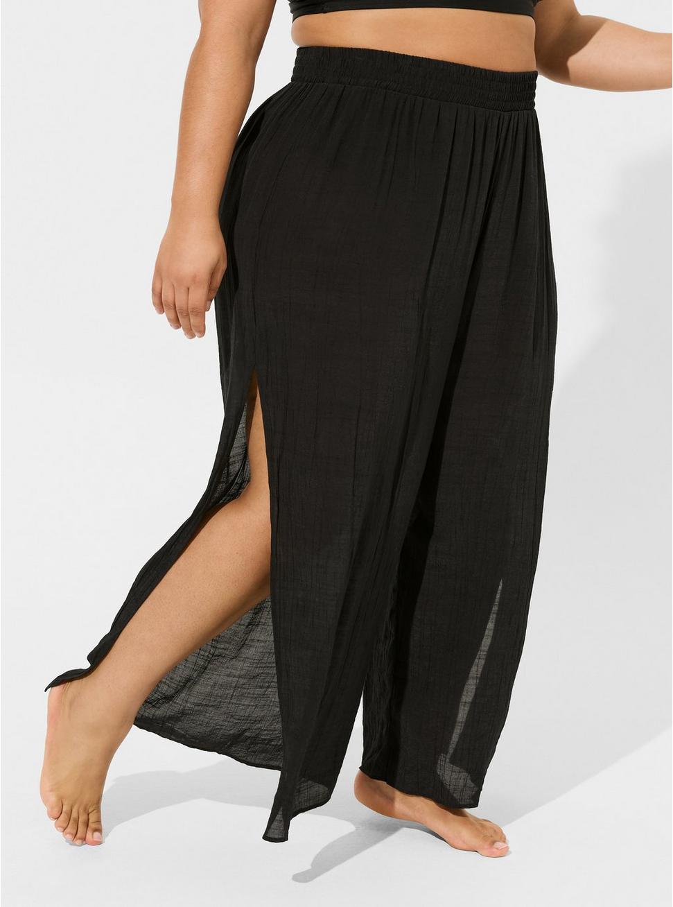Plus Size - Crepe Side Slit Beach Pant - Torrid Plus Size - Crepe Side Slit Beach Pant - Torrid