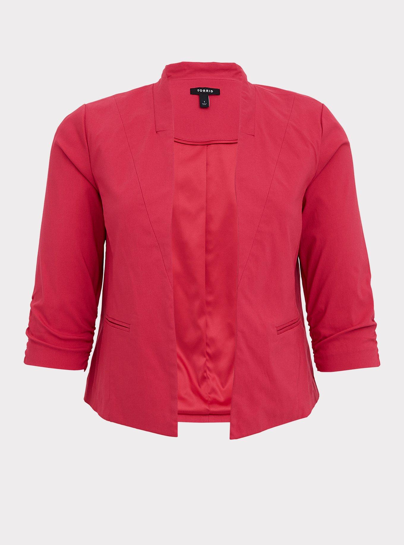 Plus Size - Fuchsia Pink Millennium Stretch Cutaway Blazer - Torrid