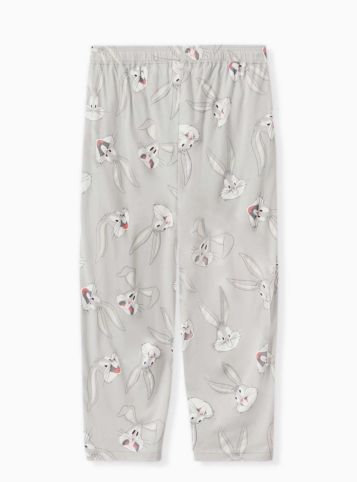 Plus Size - Looney Tunes Bug Bunny Grey Crop Sleep Pant - Torrid