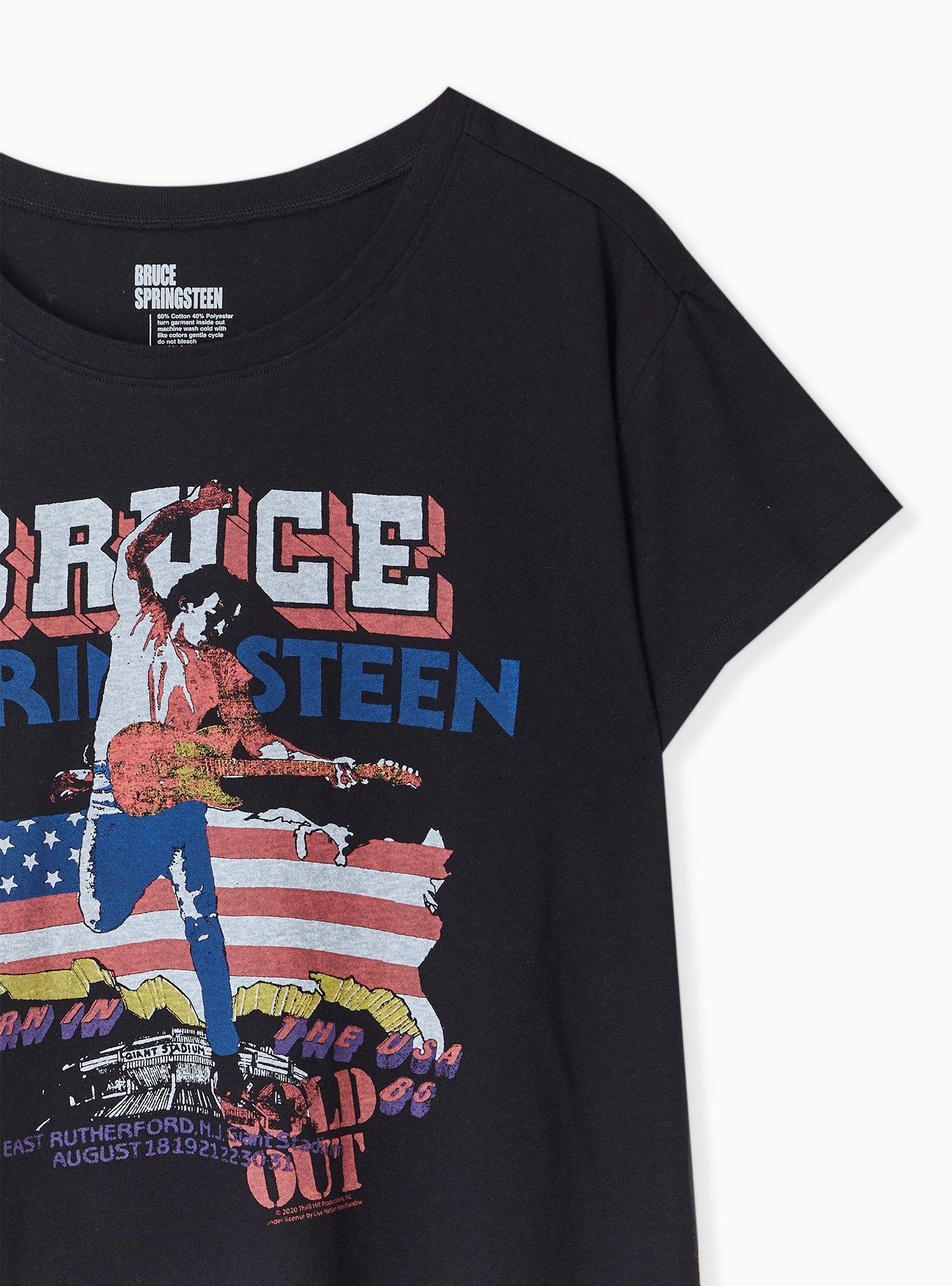 Plus Size - Bruce Springsteen Black Crop Crew Tee - Torrid