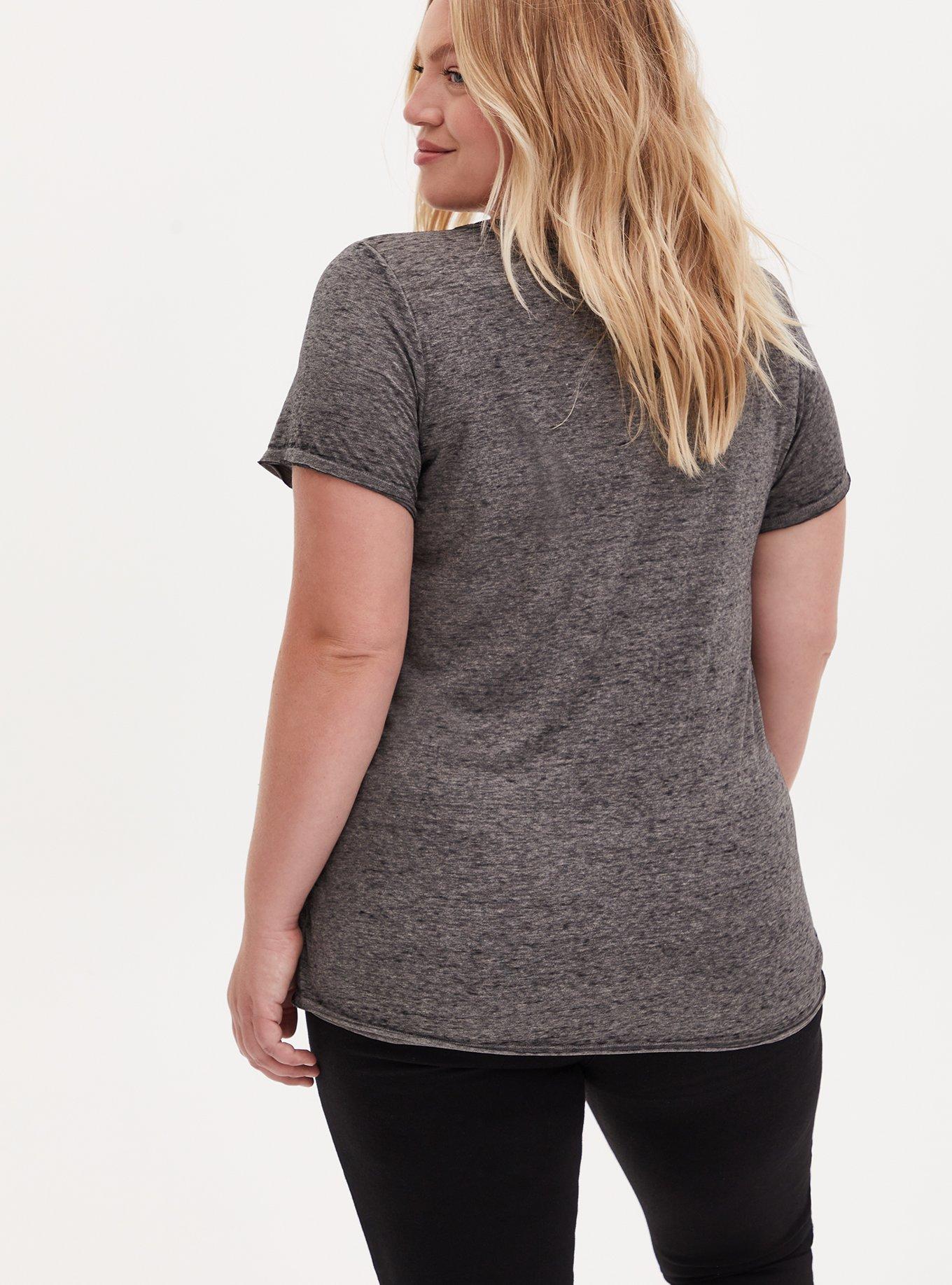 Plus Size - Stevie Nicks Crew Tee - Burnout Grey - Torrid
