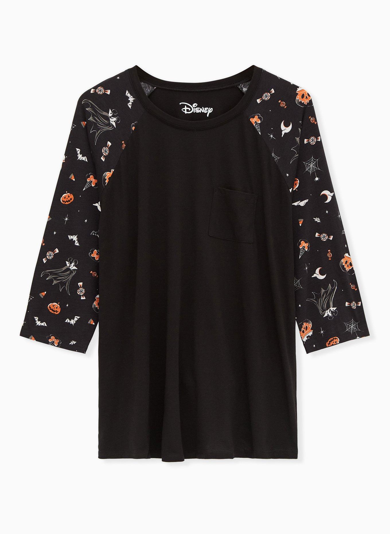 Plus Size - Disney Mickey Mouse Treat Black Raglan Top - Torrid