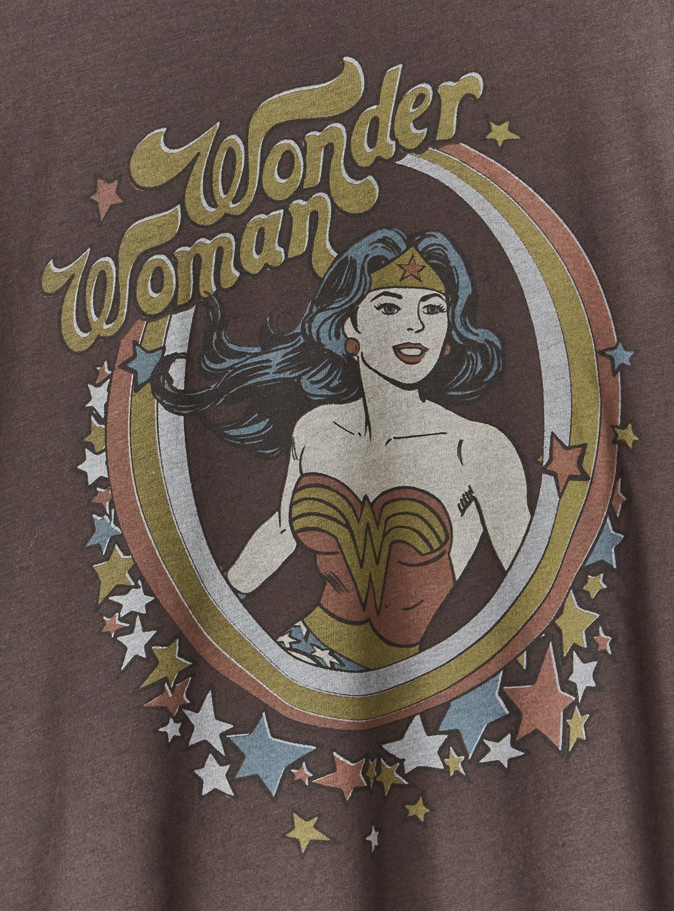 Plus Size - DC Comics Wonder Woman Crew Tee - Chocolate Brown - Torrid