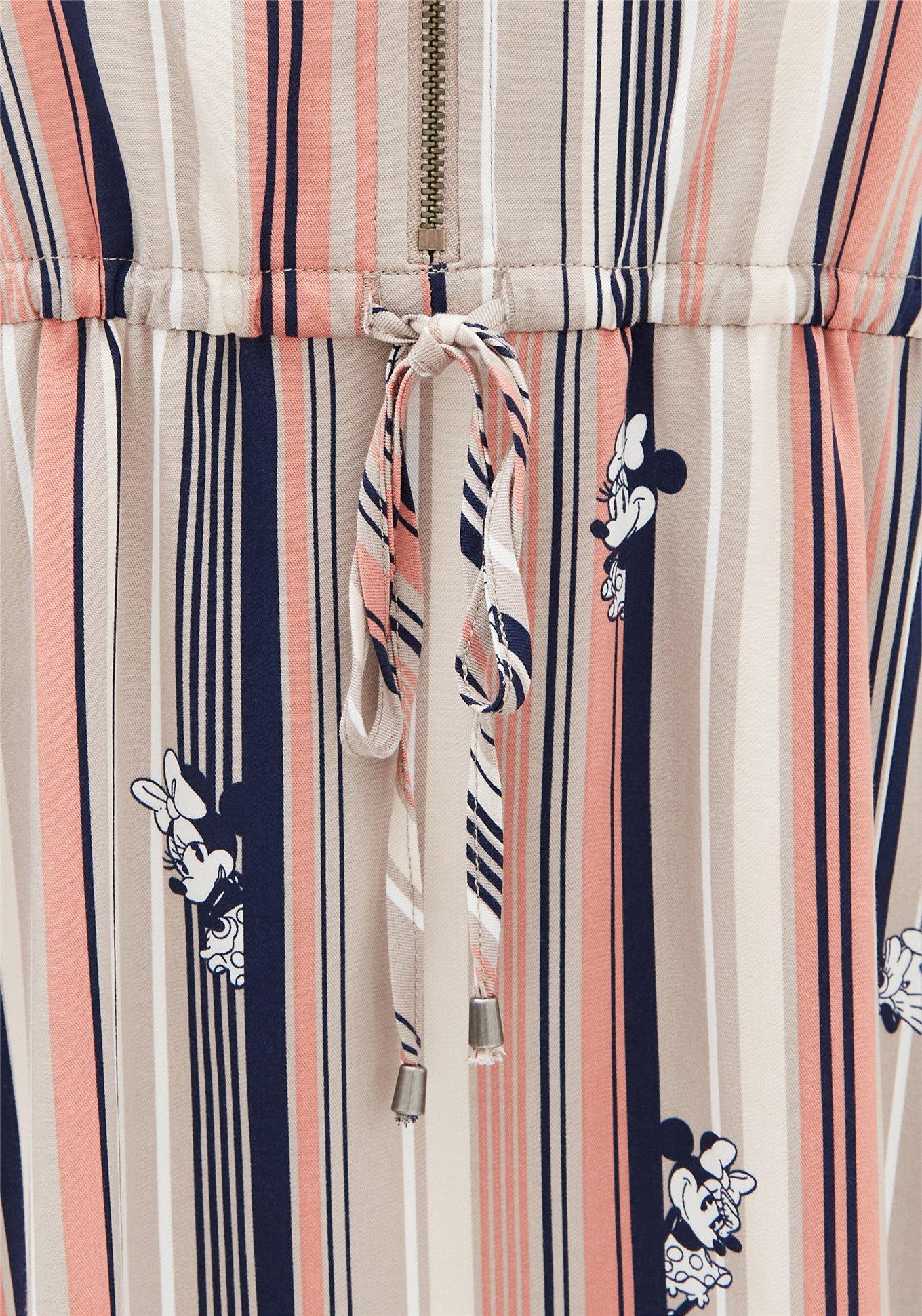 Plus Size - Disney Minnie Mouse Stripe Challis Zip Front Drawstring ...