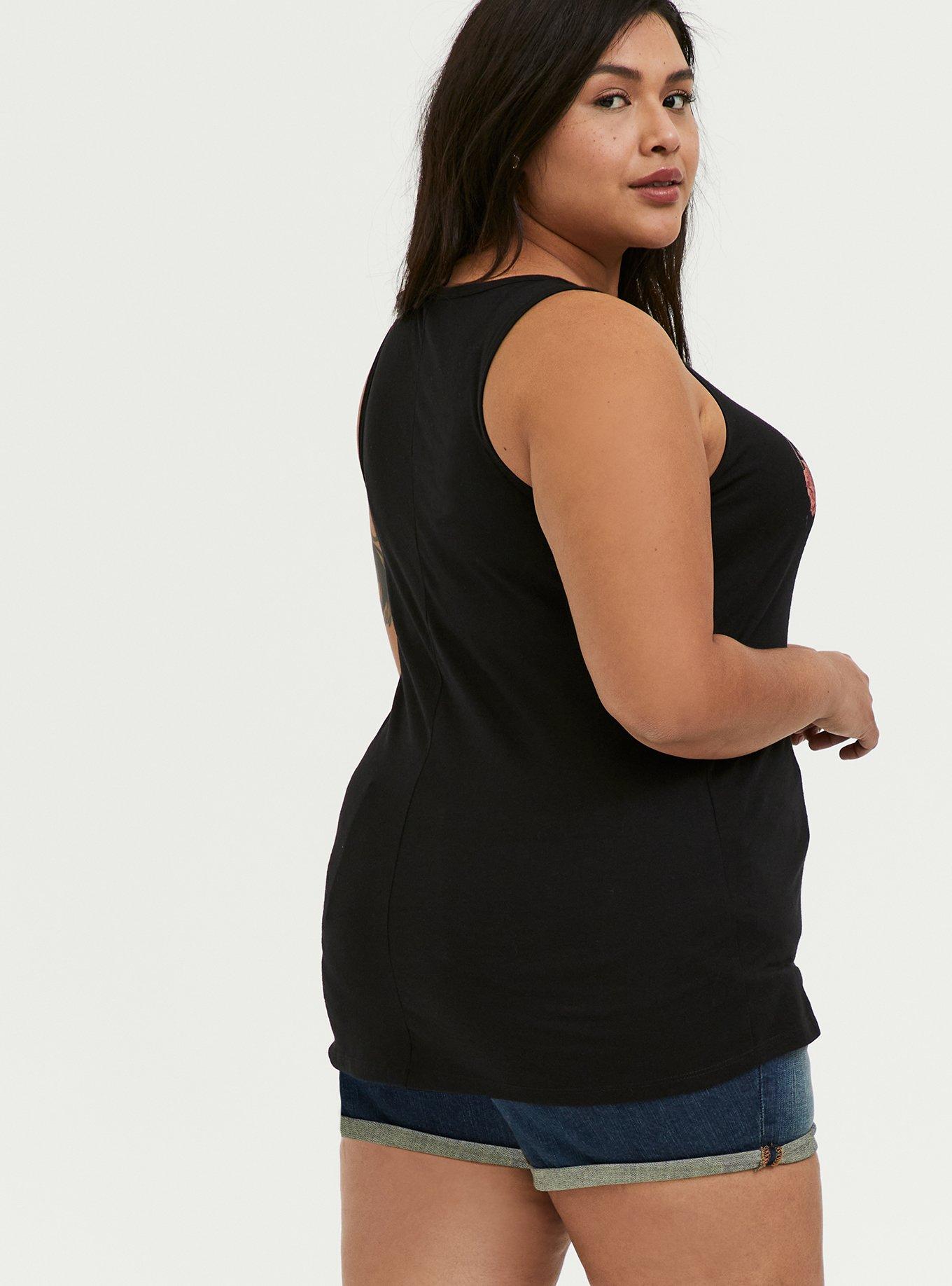 Plus Size - Black Rose Heart Tank - Torrid