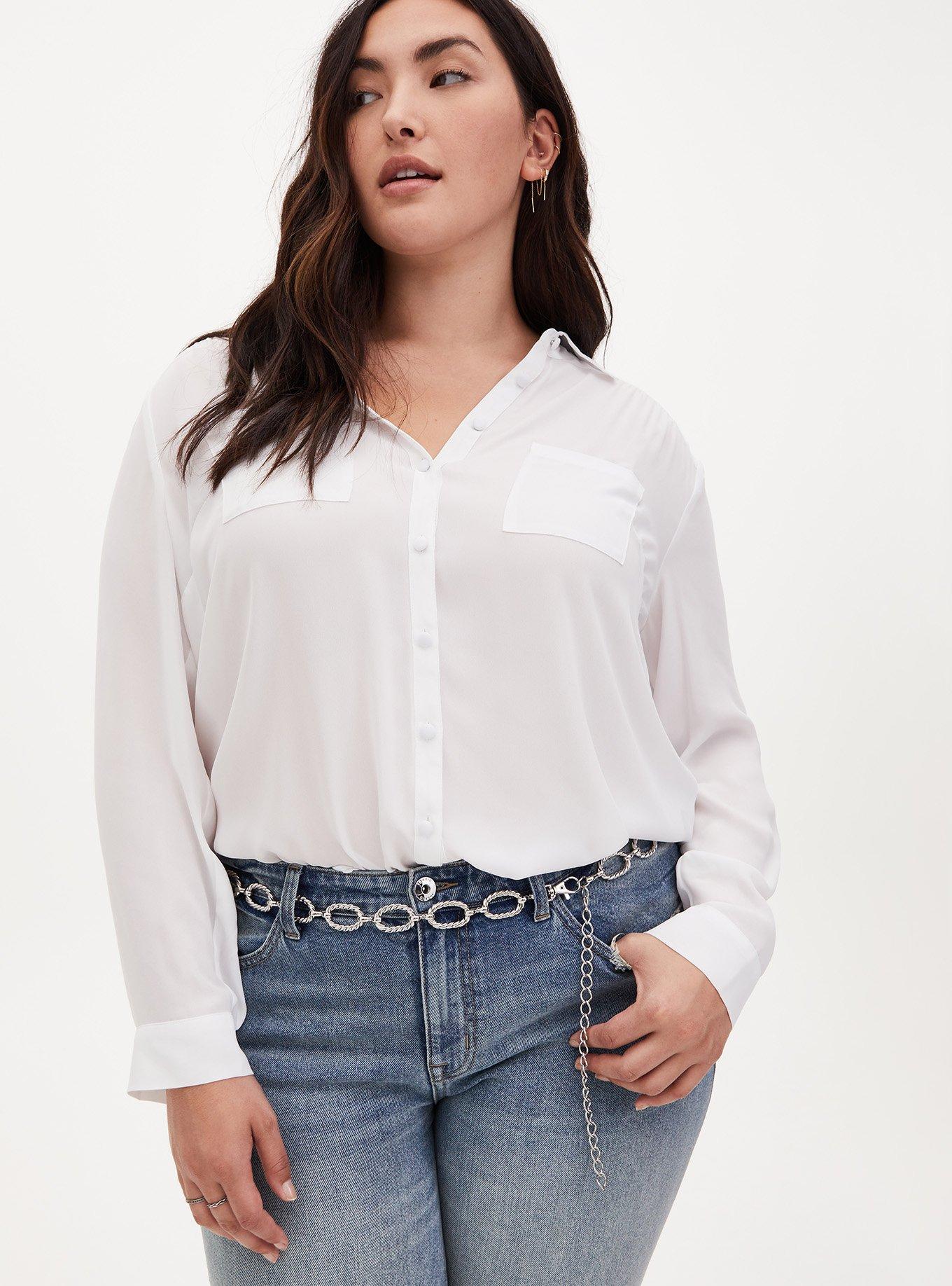 Plus Size - Silver-Tone Oval-Chain Belt - Torrid