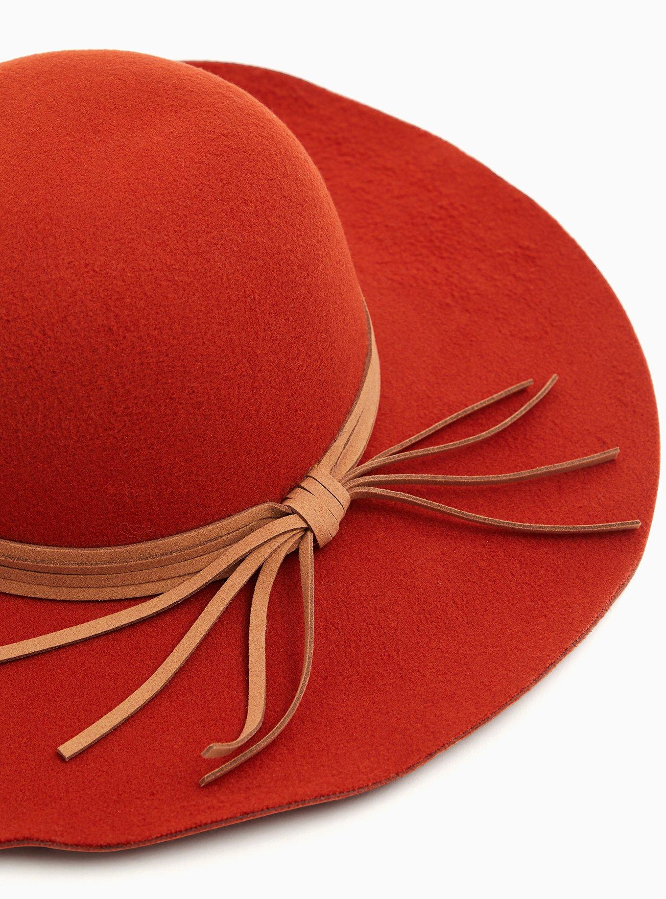 Plus Size - Brick Red Round Floppy Hat - Torrid