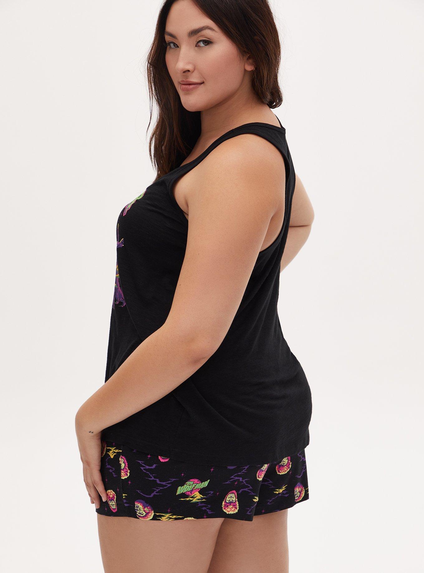 Plus Size - Universal Monster’s Wolfman Black Racerback Sleep Tank - Torrid