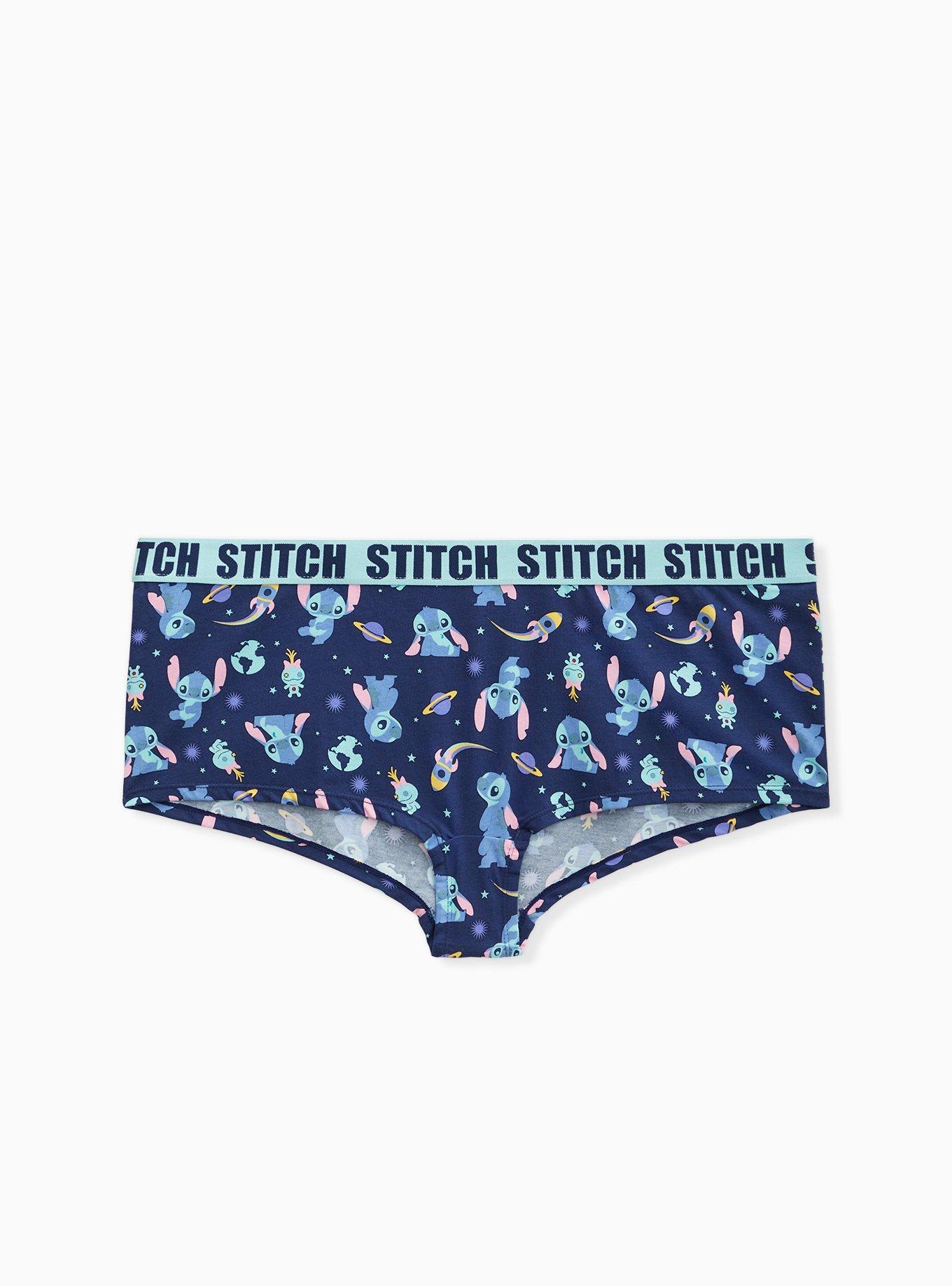 Plus Size - Disney Lilo & Stitch Navy Cotton Boyshort Panty - Torrid